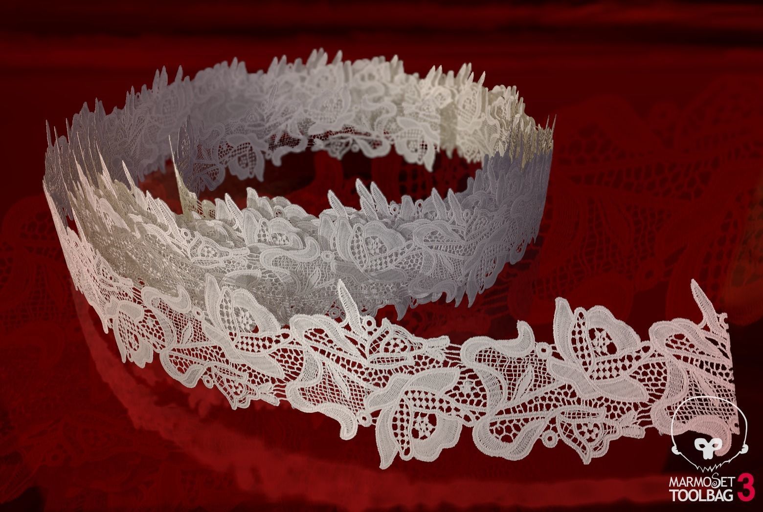 Fabric Vol 27 - Lace Trims Texture | CGTrader