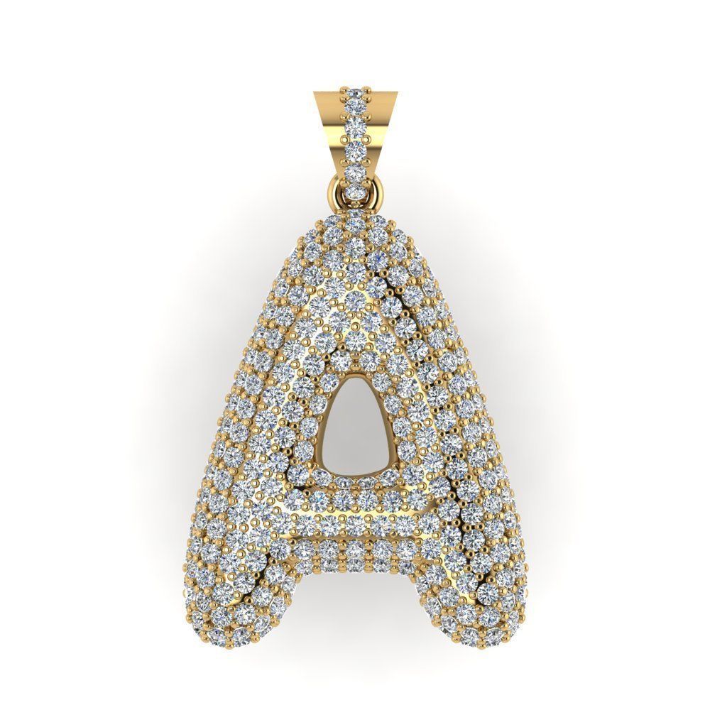 A ALPHABET PENDENT 3D model 3D printable | CGTrader