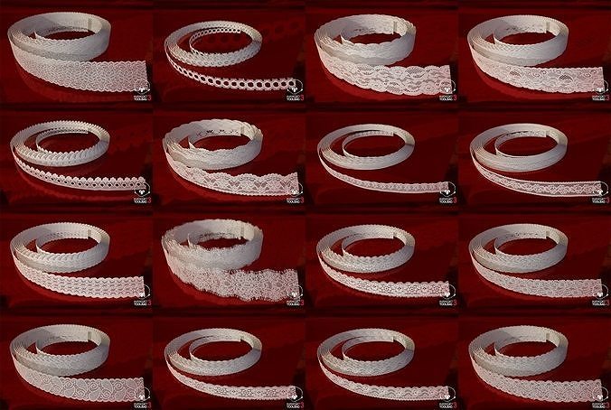 Fabric Vol 29 - Lace Trims Texture | CGTrader