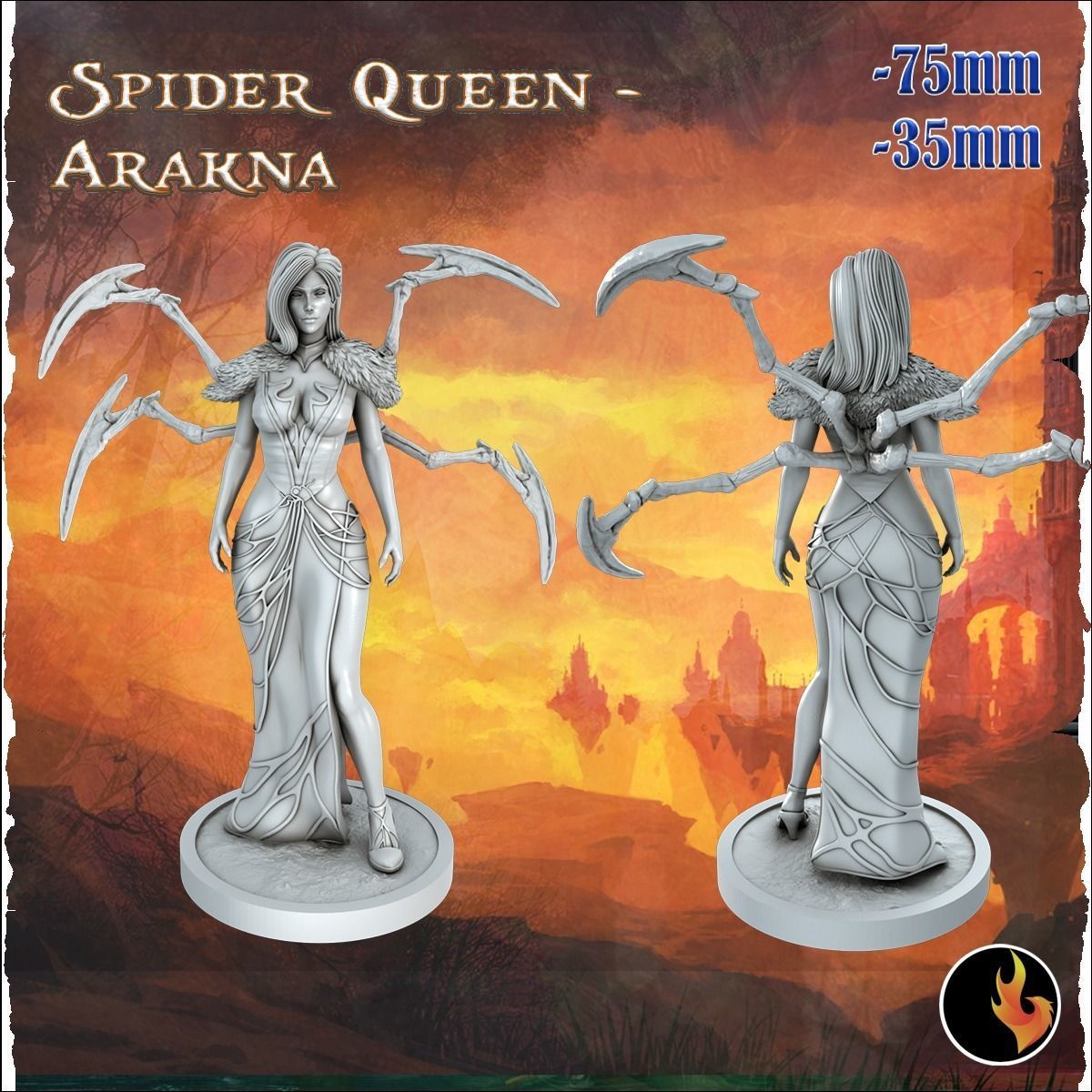 Arakna - Dark Fantasy Minis 3D model 3D printable | CGTrader