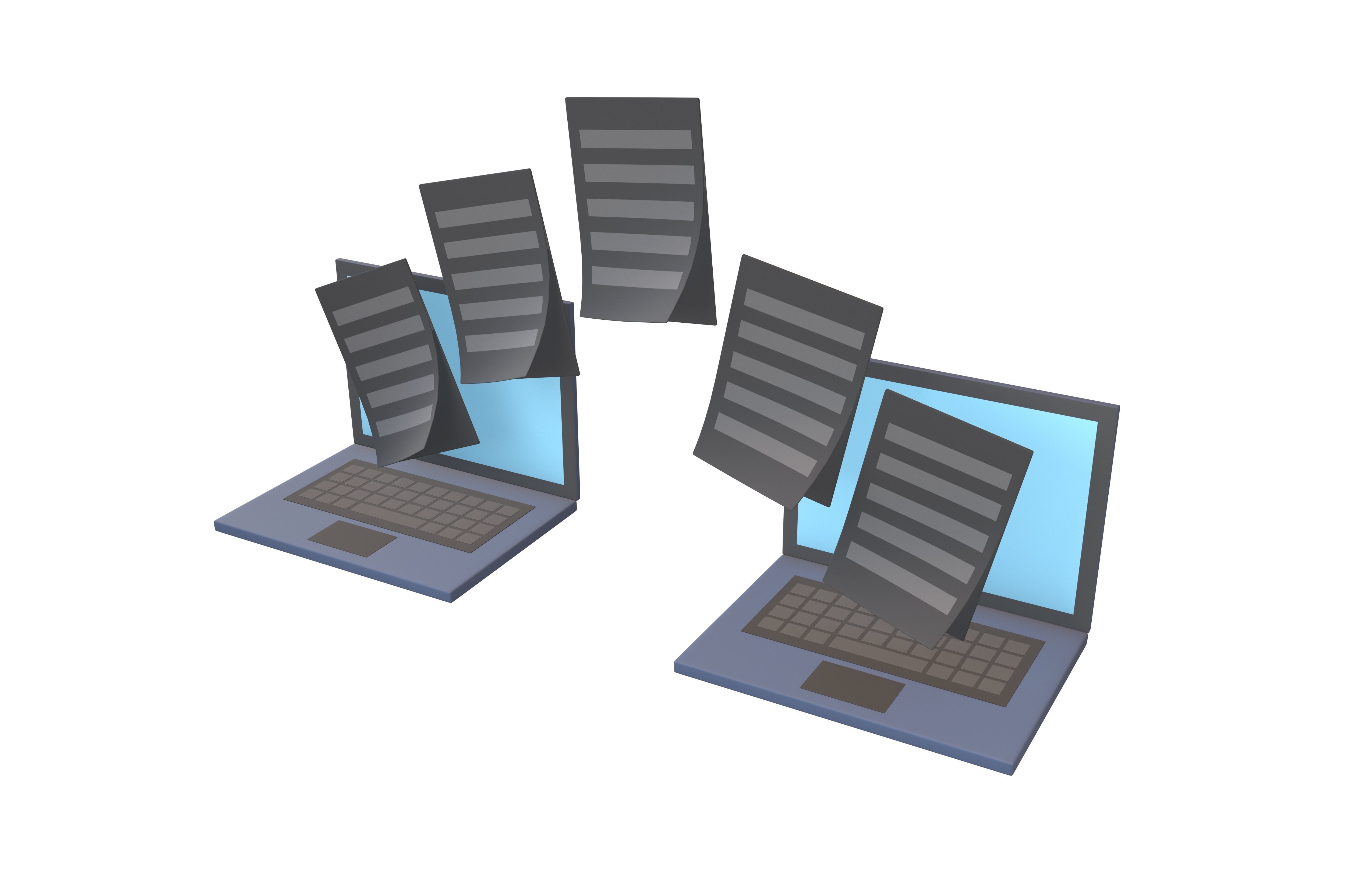 3D model Files Transfer Icon v1 008 VR / AR / low-poly | CGTrader