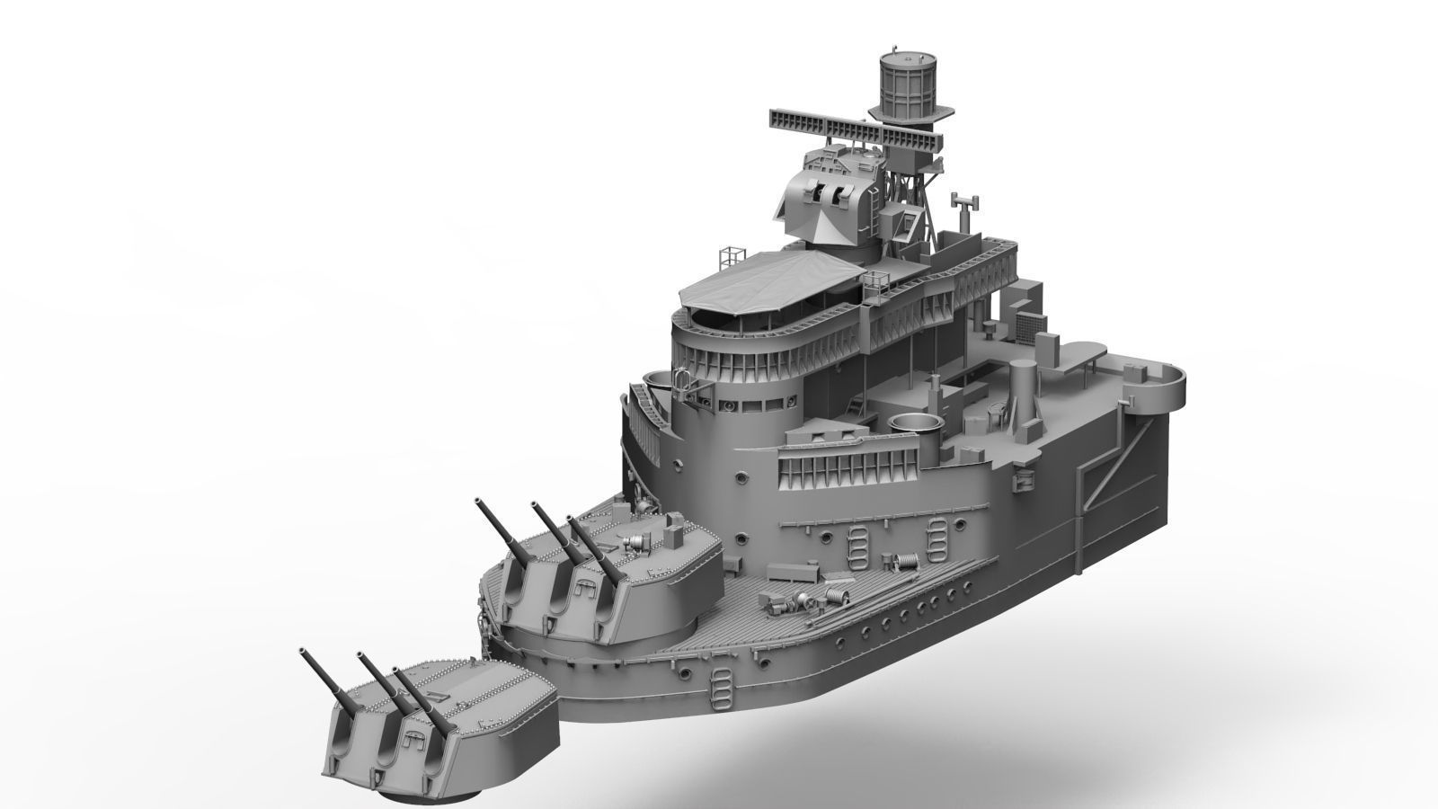 HMS Belfast upgrade set for Trumpeter kit 3D model 3D printable | CGTrader