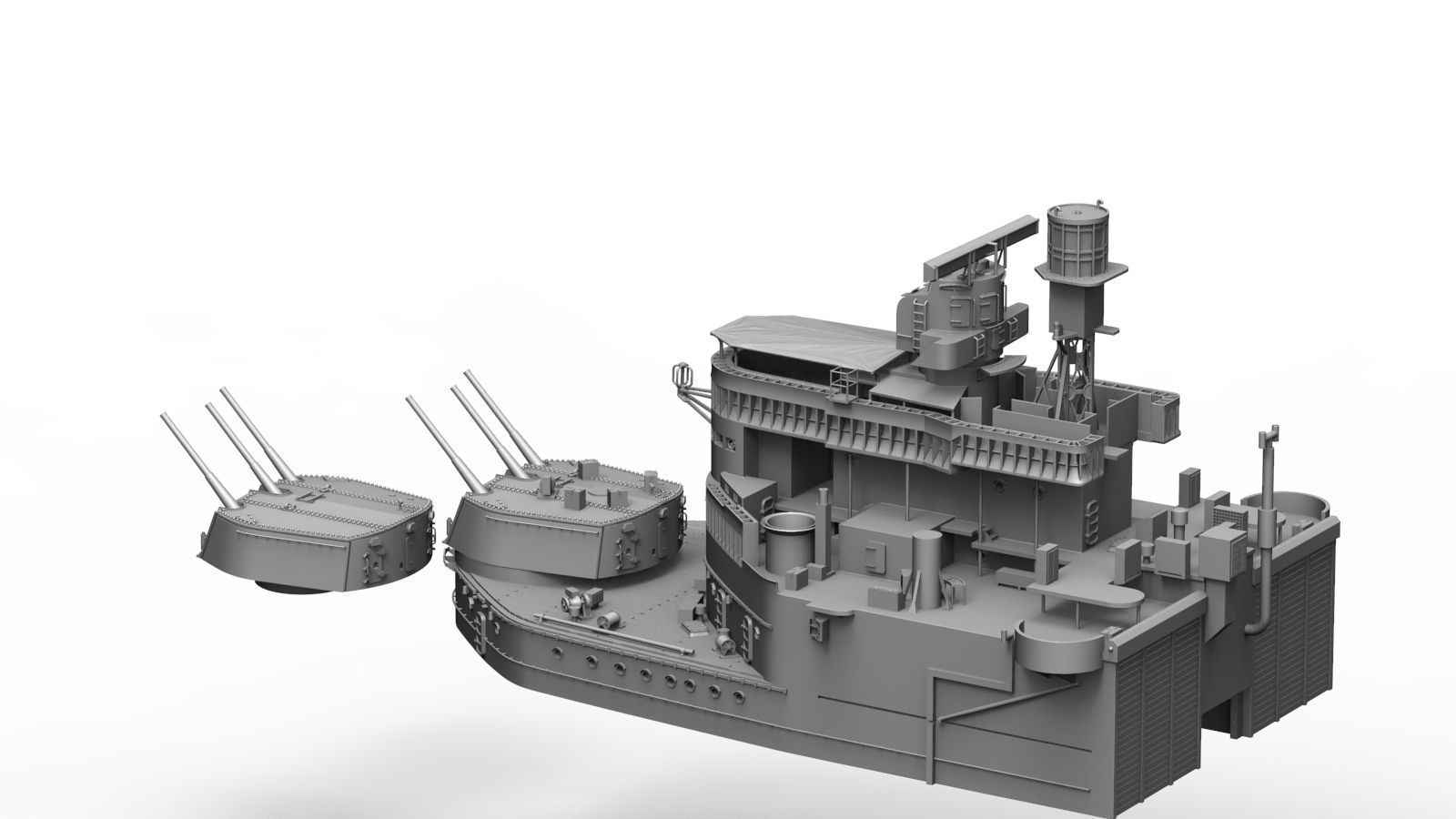 HMS Belfast upgrade set for Trumpeter kit 3D model 3D printable | CGTrader