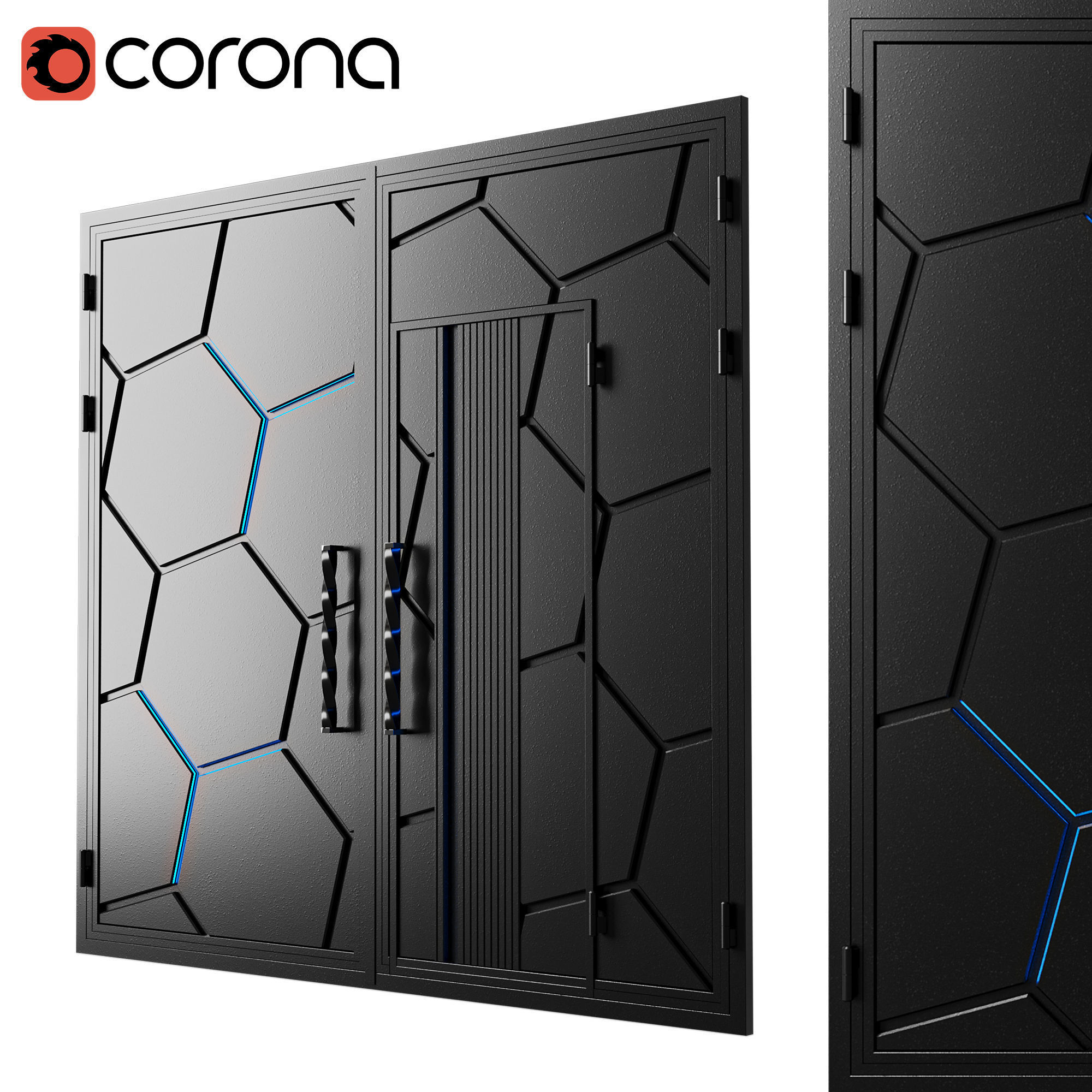 Gate black neo 3D model | CGTrader