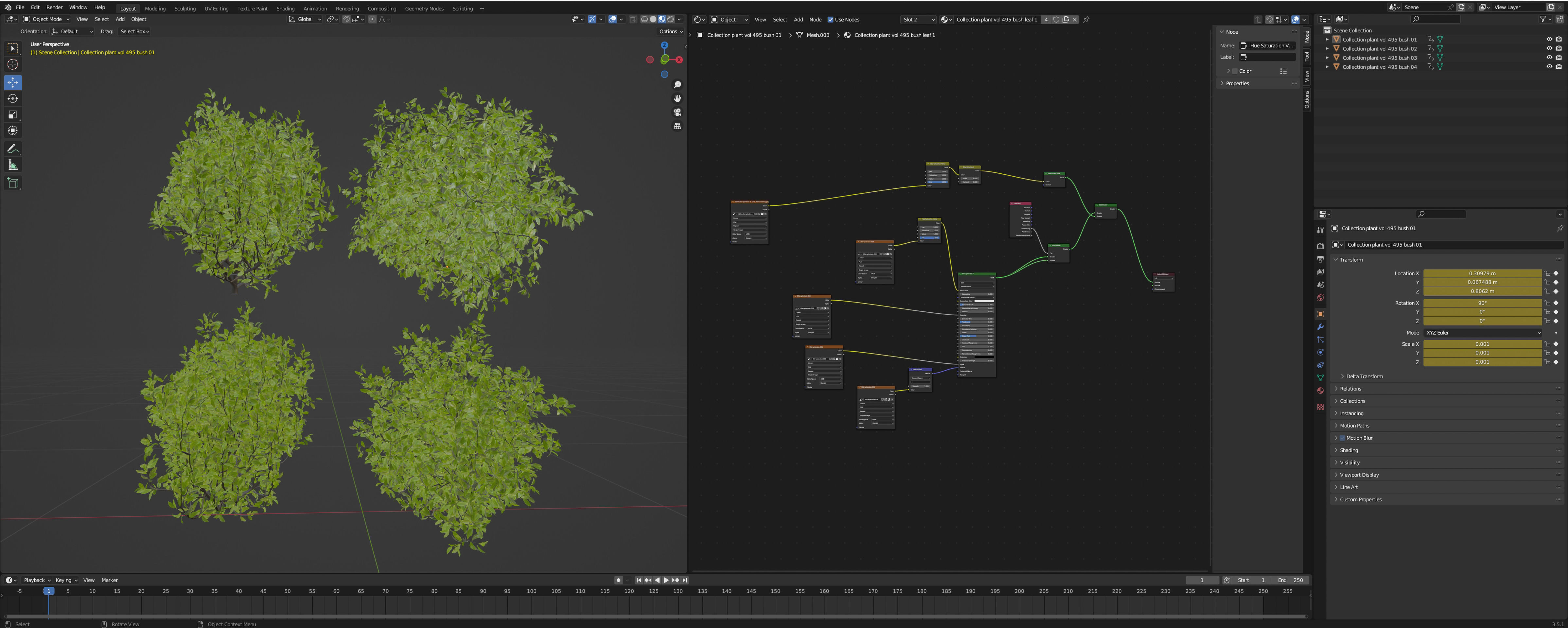 Collection plant vol 495 - Outdoor - bush - blender model 3D model ...