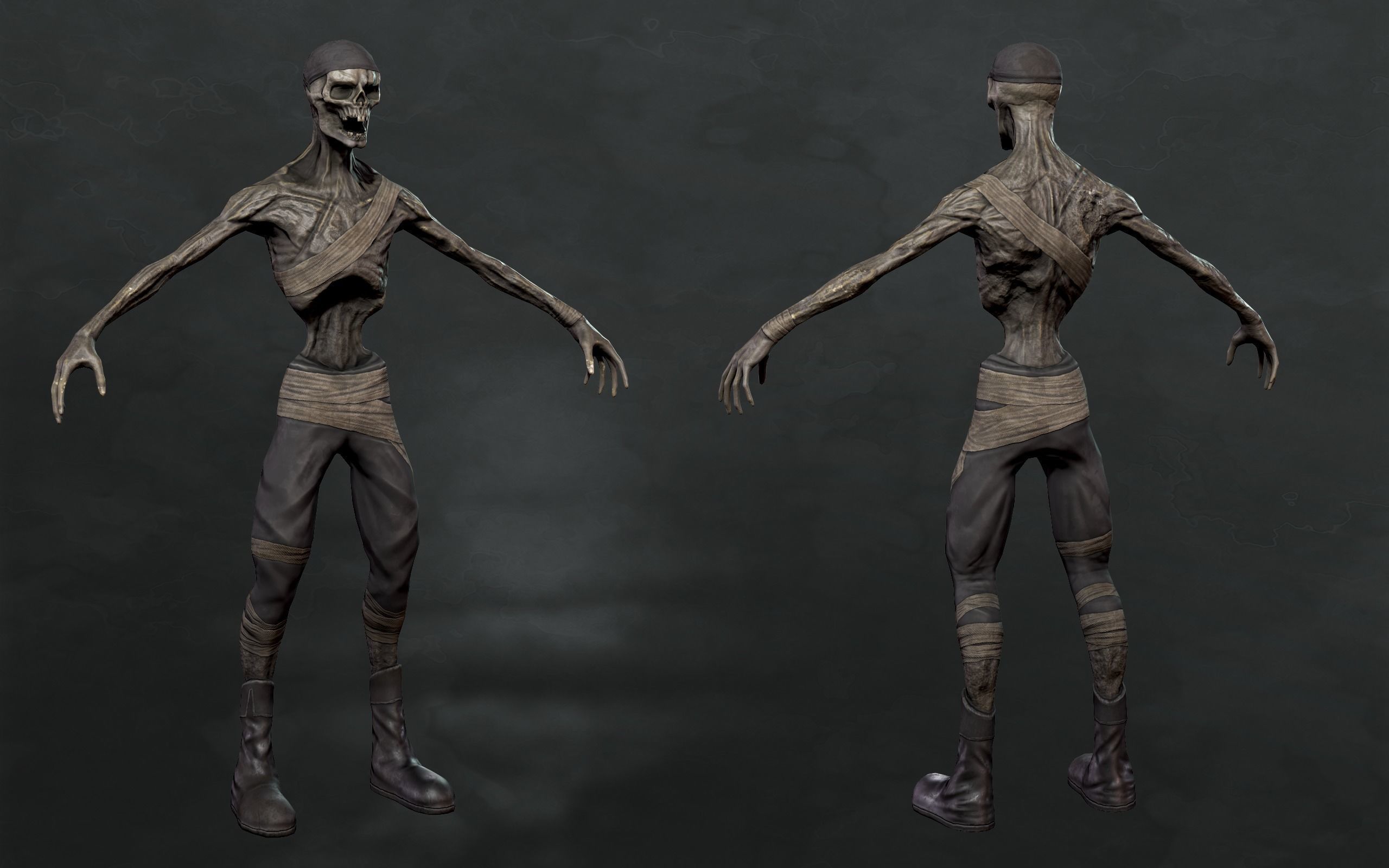 3D model Dead Pirate Creep - Animated Lowpoly Character VR / AR / low ...