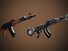 3D model Sci-fi Classic AK rifles 3D models pack VR / AR / low-poly ...