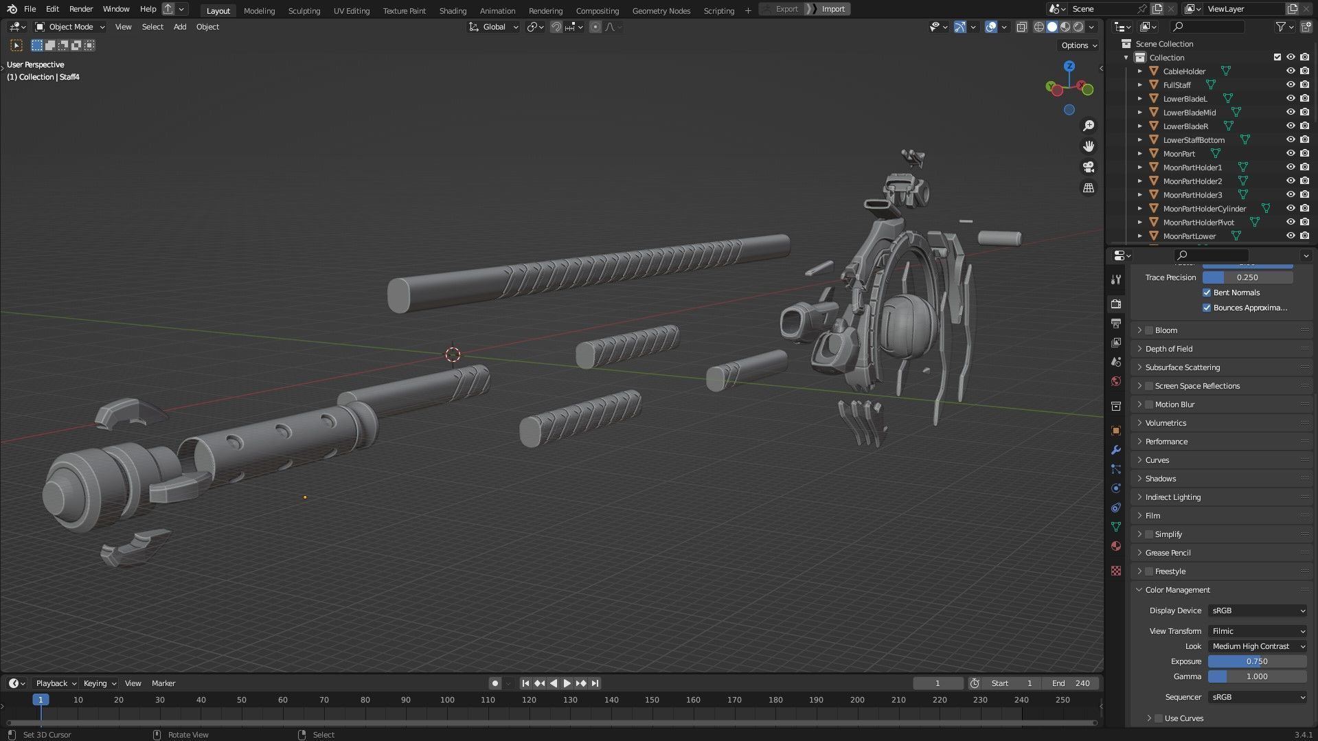 Overwatch 2 Ramattra Full Armor and Staff For Cosplay 3D Model ...