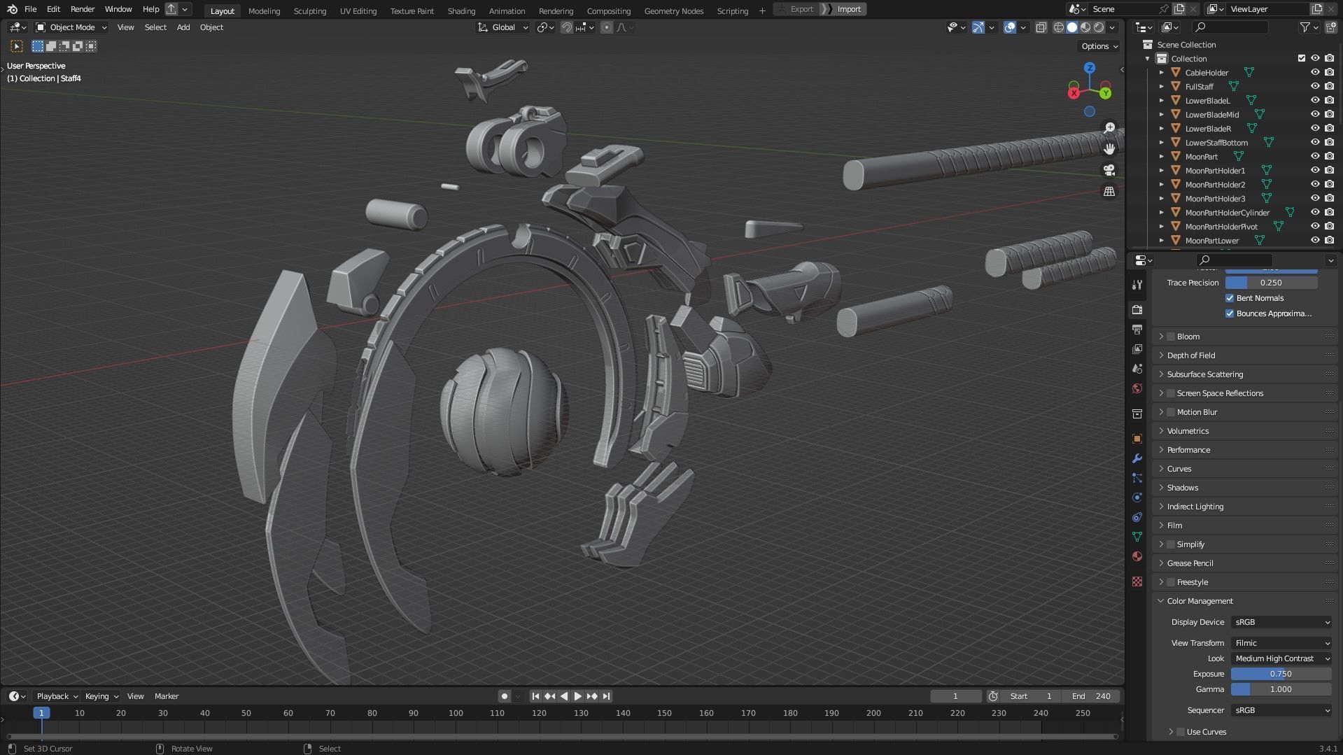 Overwatch 2 Ramattra Full Armor and Staff For Cosplay 3D Model ...