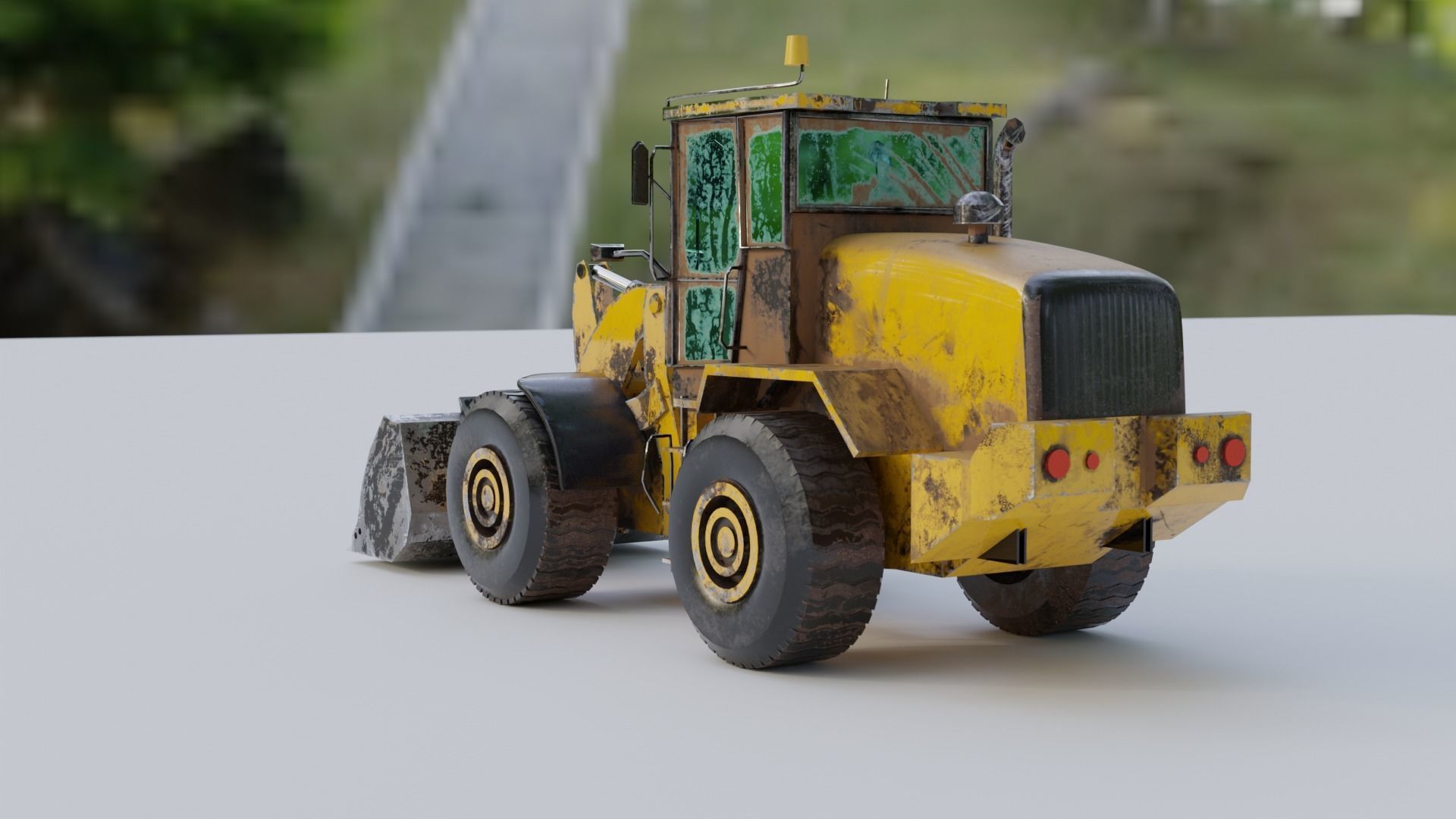 3D model Truck Loader - Rusty old loader realistic and low poly VR / AR ...