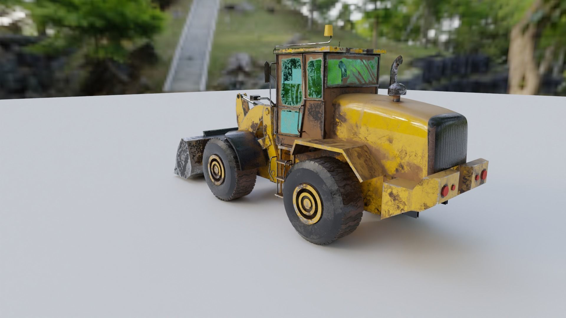 3D model Truck Loader - Rusty old loader realistic and low poly VR / AR ...