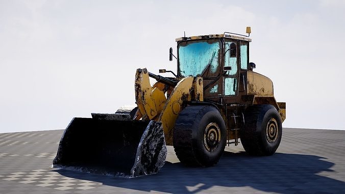 3D model Truck Loader - Rusty old loader realistic and low poly VR / AR ...