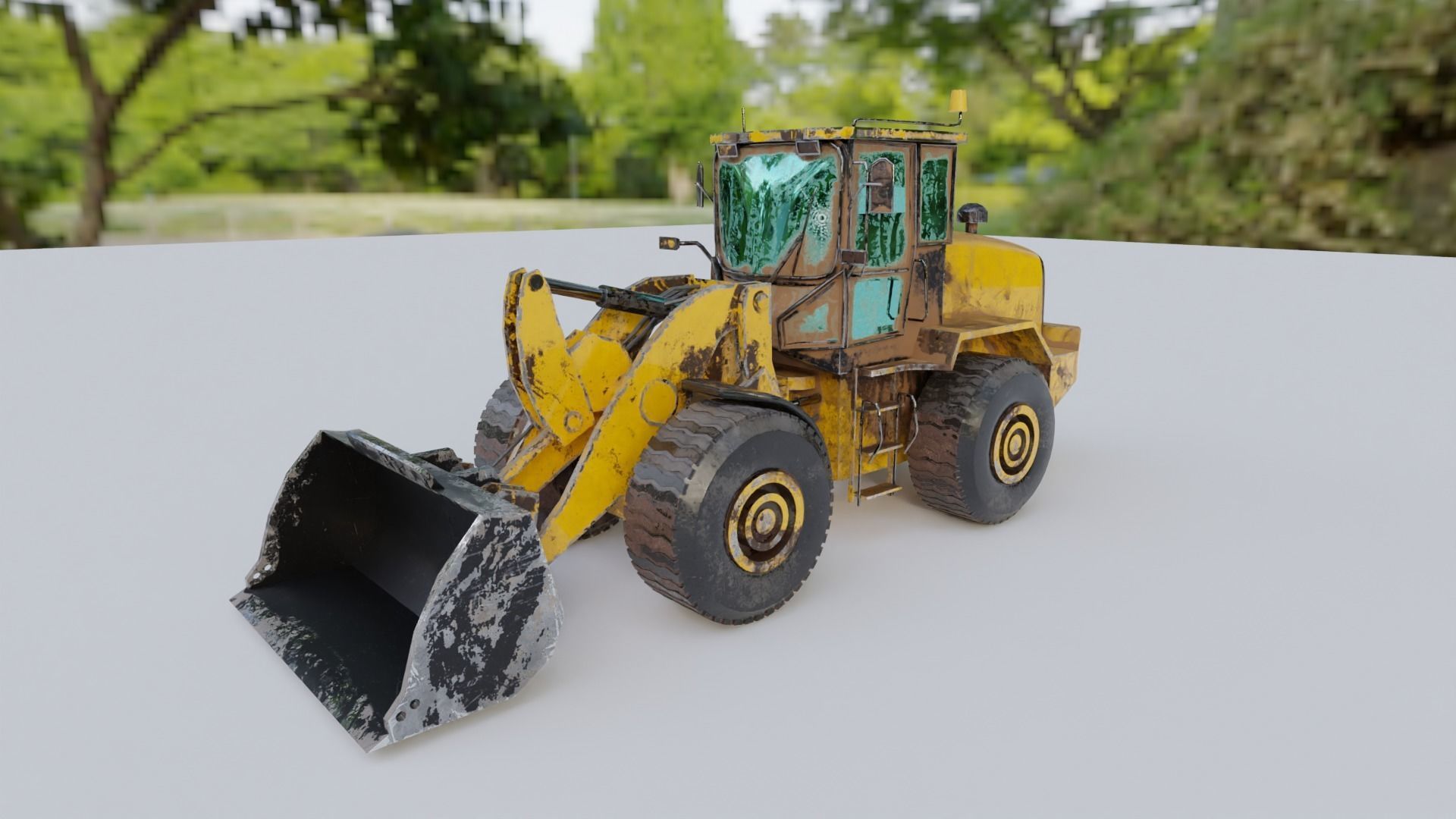 3D model Truck Loader - Rusty old loader realistic and low poly VR / AR ...