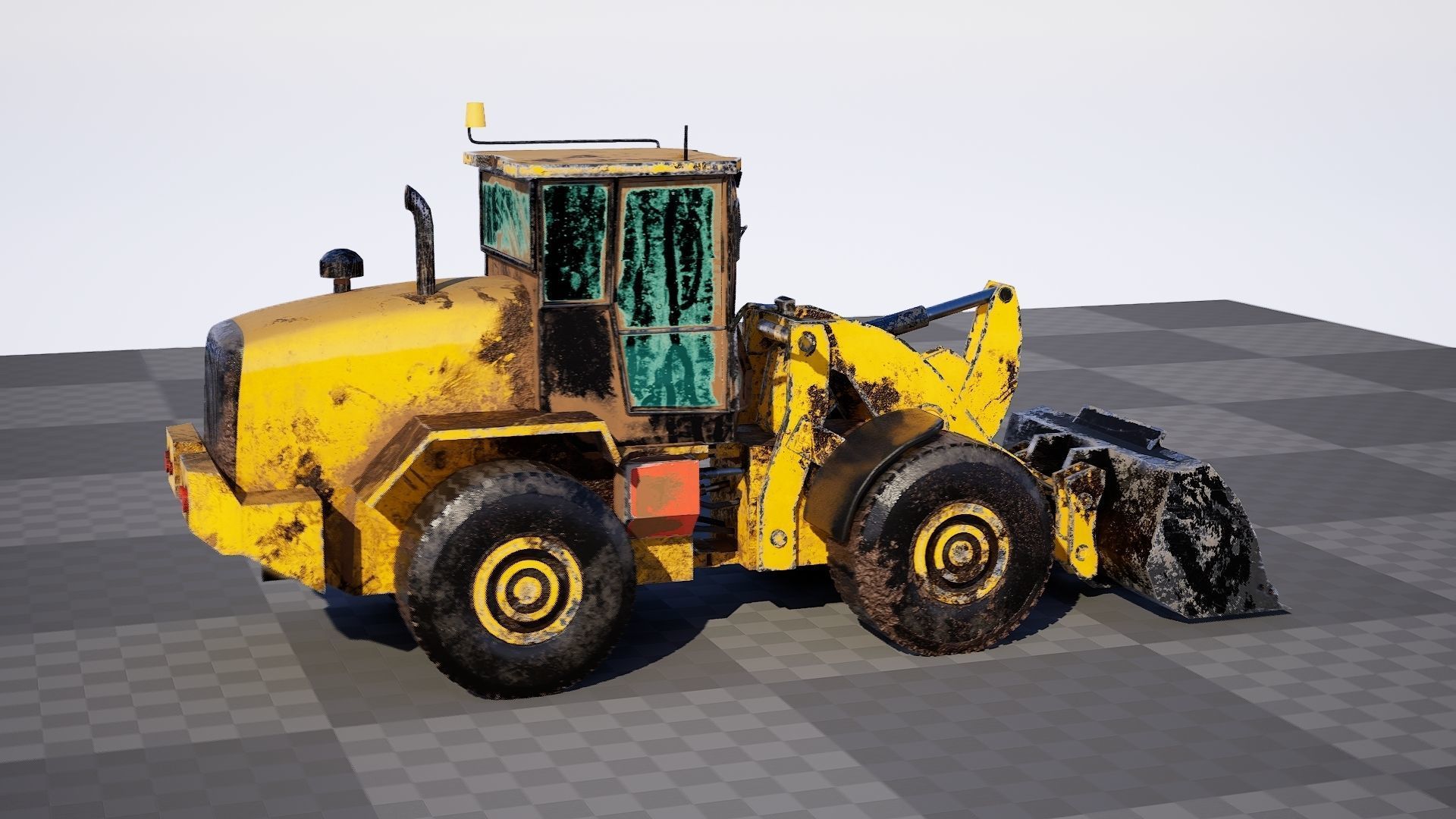 3D model Truck Loader - Rusty old loader realistic and low poly VR / AR ...