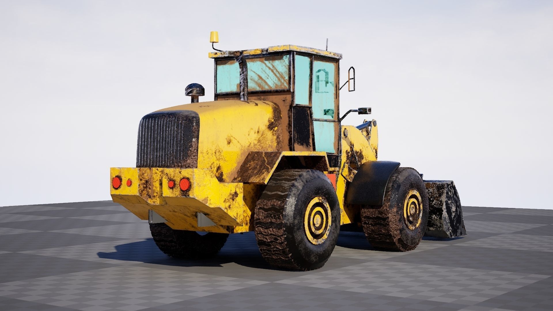 3D model Truck Loader - Rusty old loader realistic and low poly VR / AR ...
