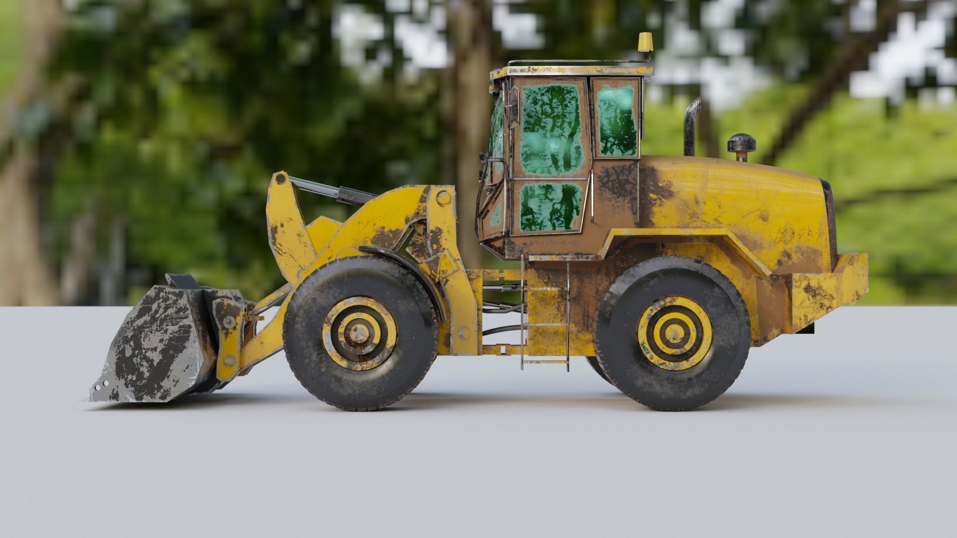 3D model Truck Loader - Rusty old loader realistic and low poly VR / AR ...