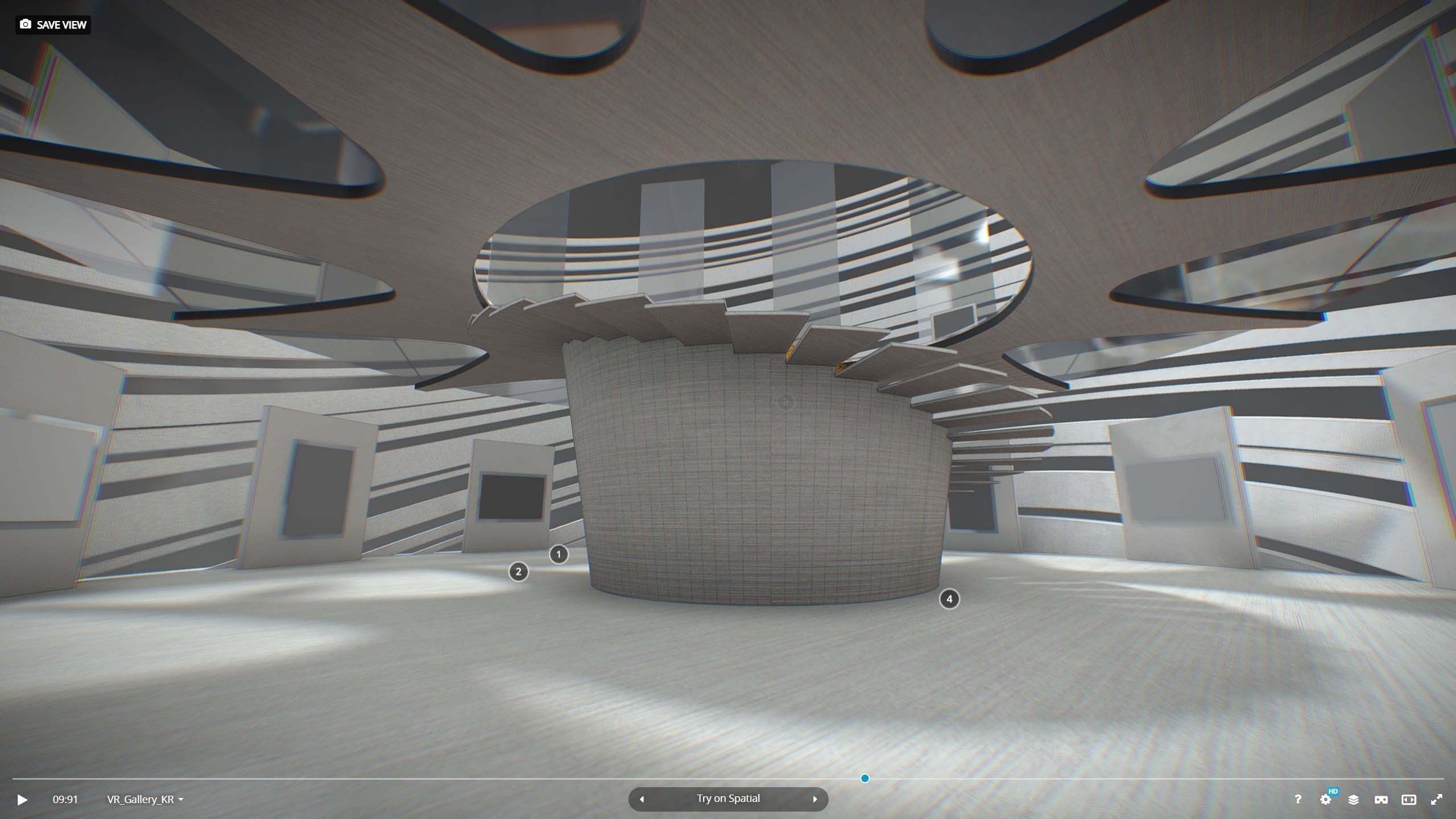 VR Gallery Mind Storm 3D model animated | CGTrader