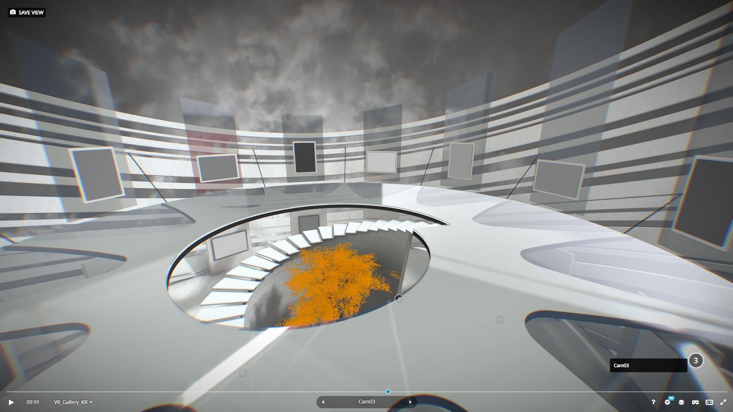 VR Gallery Mind Storm 3D model animated | CGTrader