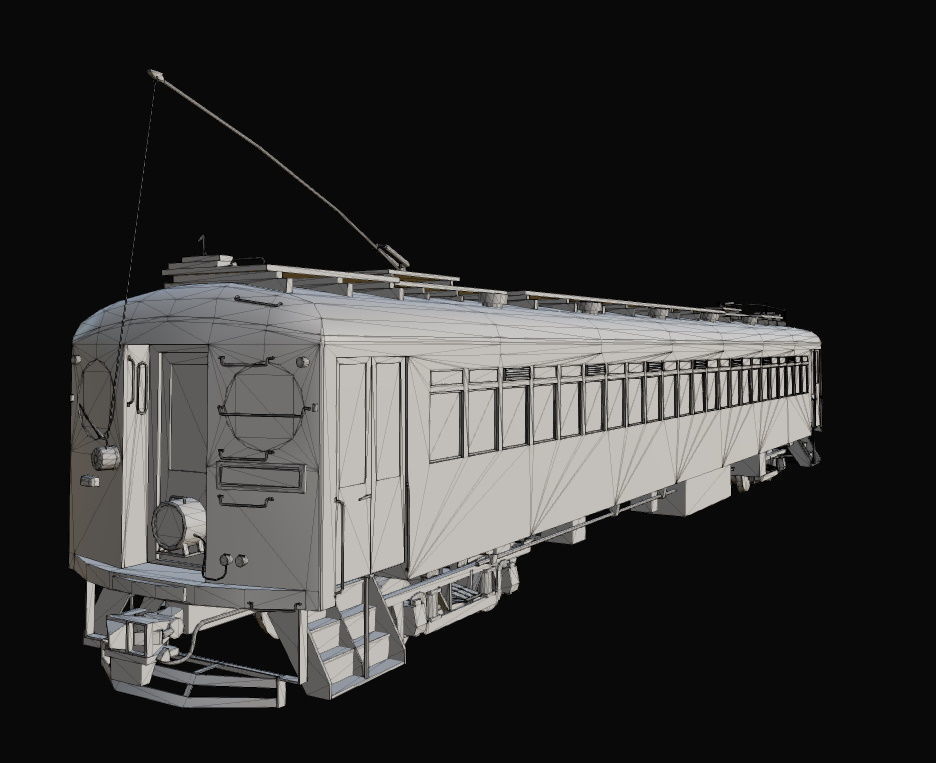 3D model Pacific Electric Interurban Car VR / AR / low-poly | CGTrader