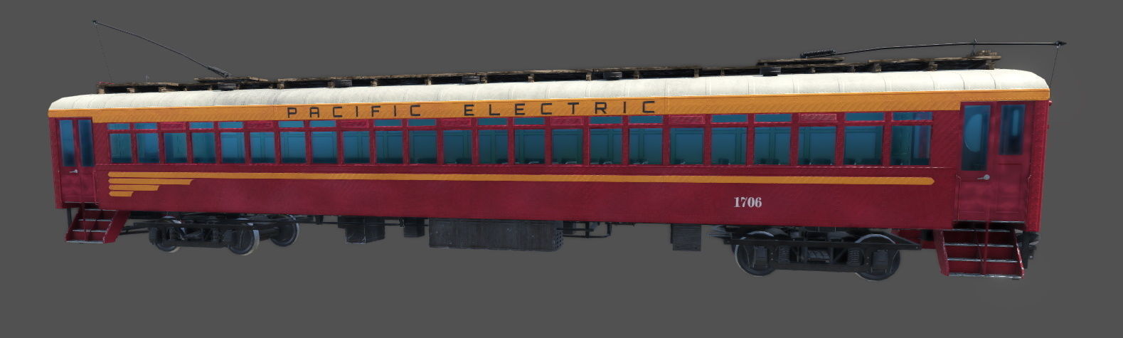 3D model Pacific Electric Interurban Car VR / AR / low-poly | CGTrader