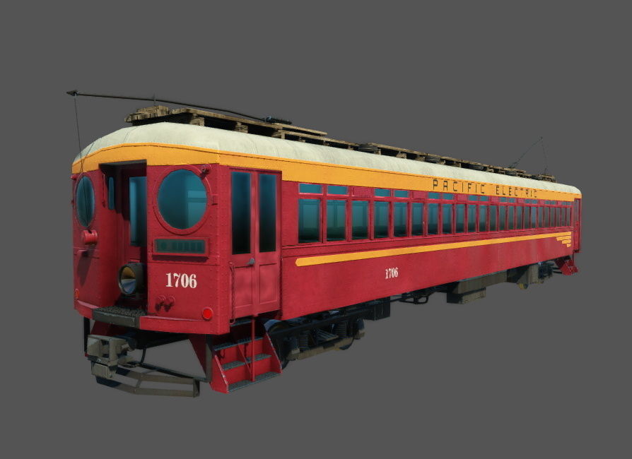 3D model Pacific Electric Interurban Car VR / AR / low-poly | CGTrader