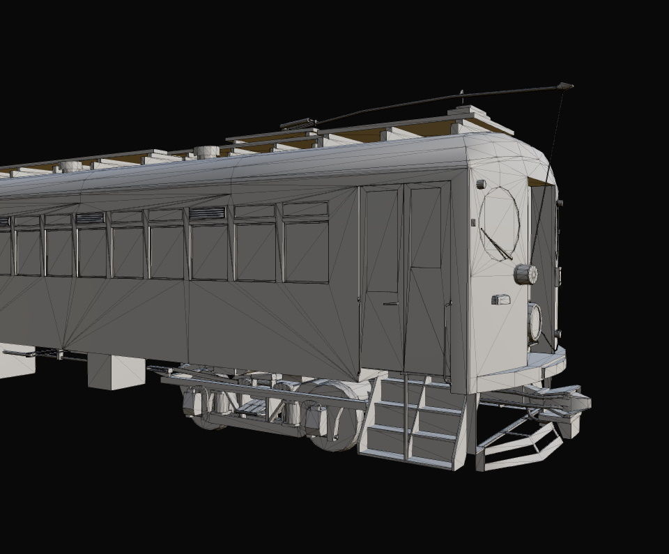 3D model Pacific Electric Interurban Car VR / AR / low-poly | CGTrader