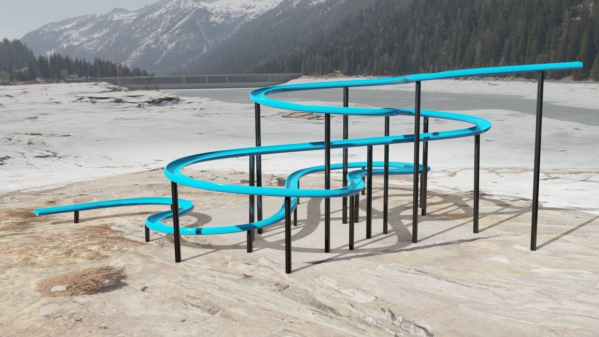 3D model Water Slide VR / AR / low-poly | CGTrader