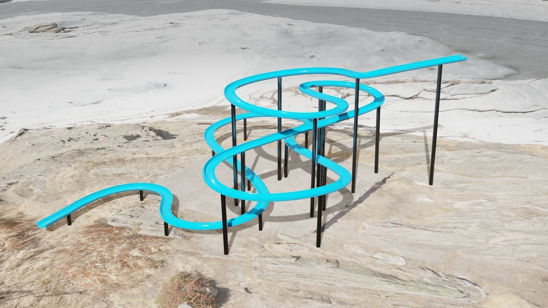 3D model Water Slide VR / AR / low-poly | CGTrader