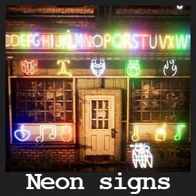 3D model Neon Signs 58 Assets VR / AR / low-poly | CGTrader