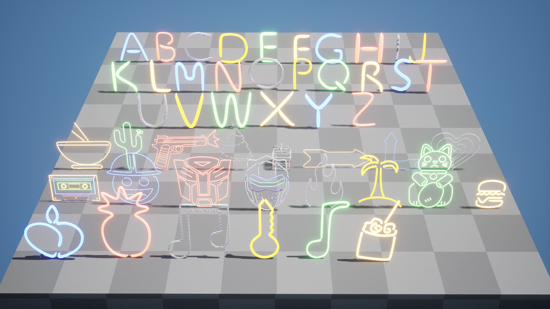 3D model Neon Signs 58 Assets VR / AR / low-poly | CGTrader