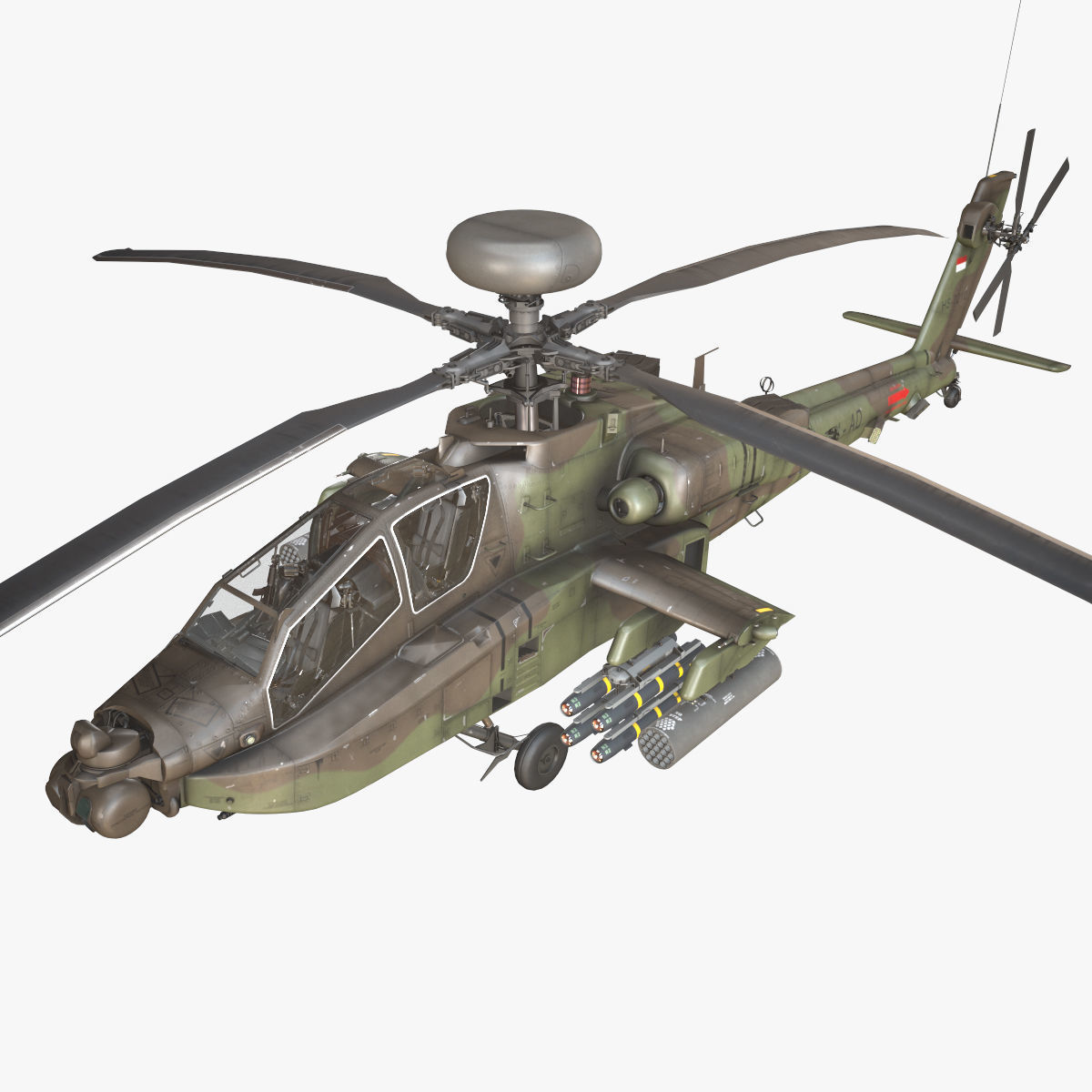 3D model Apache AH-64E Guardian Indonesia Static VR / AR / low-poly ...