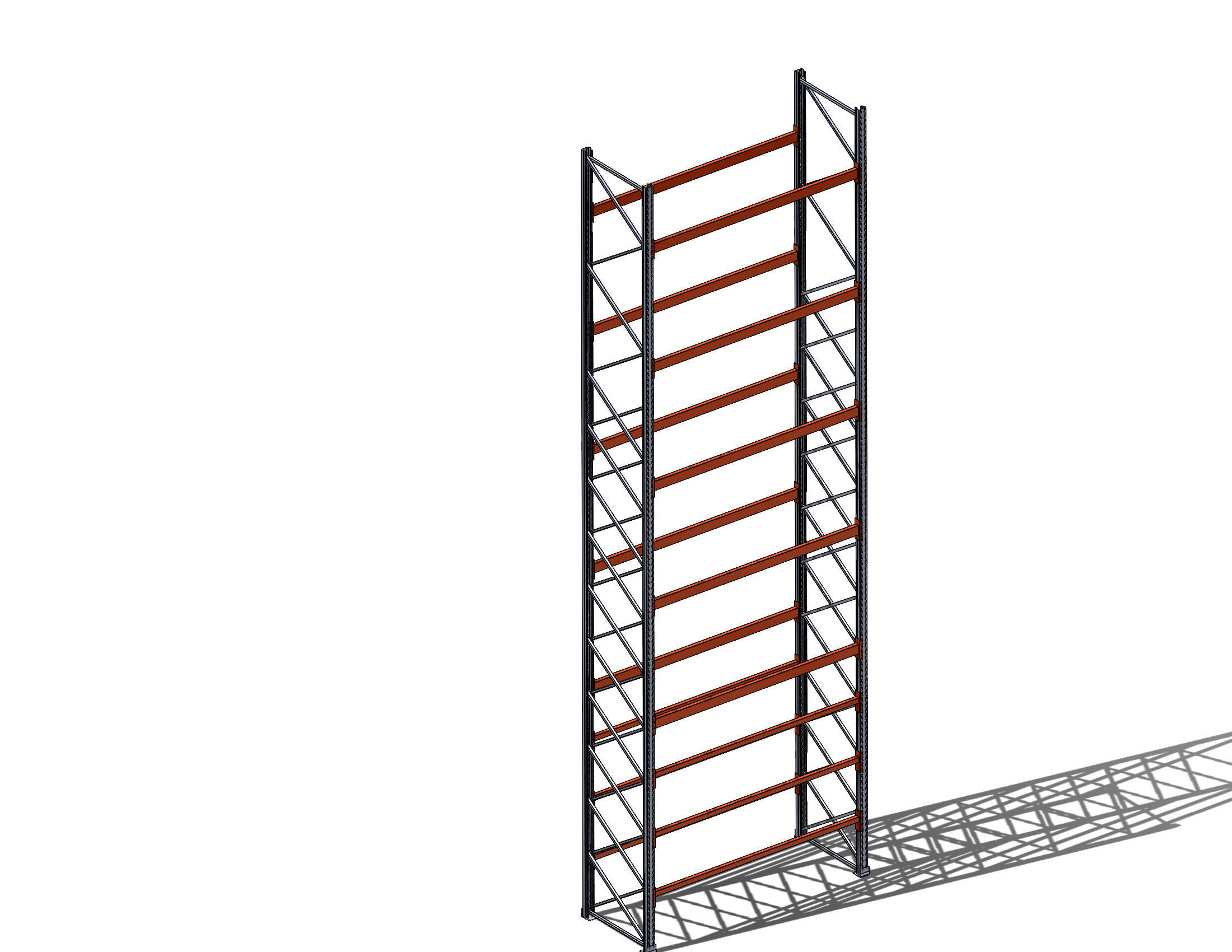 Pallet rack 9 meter height 3D model | CGTrader