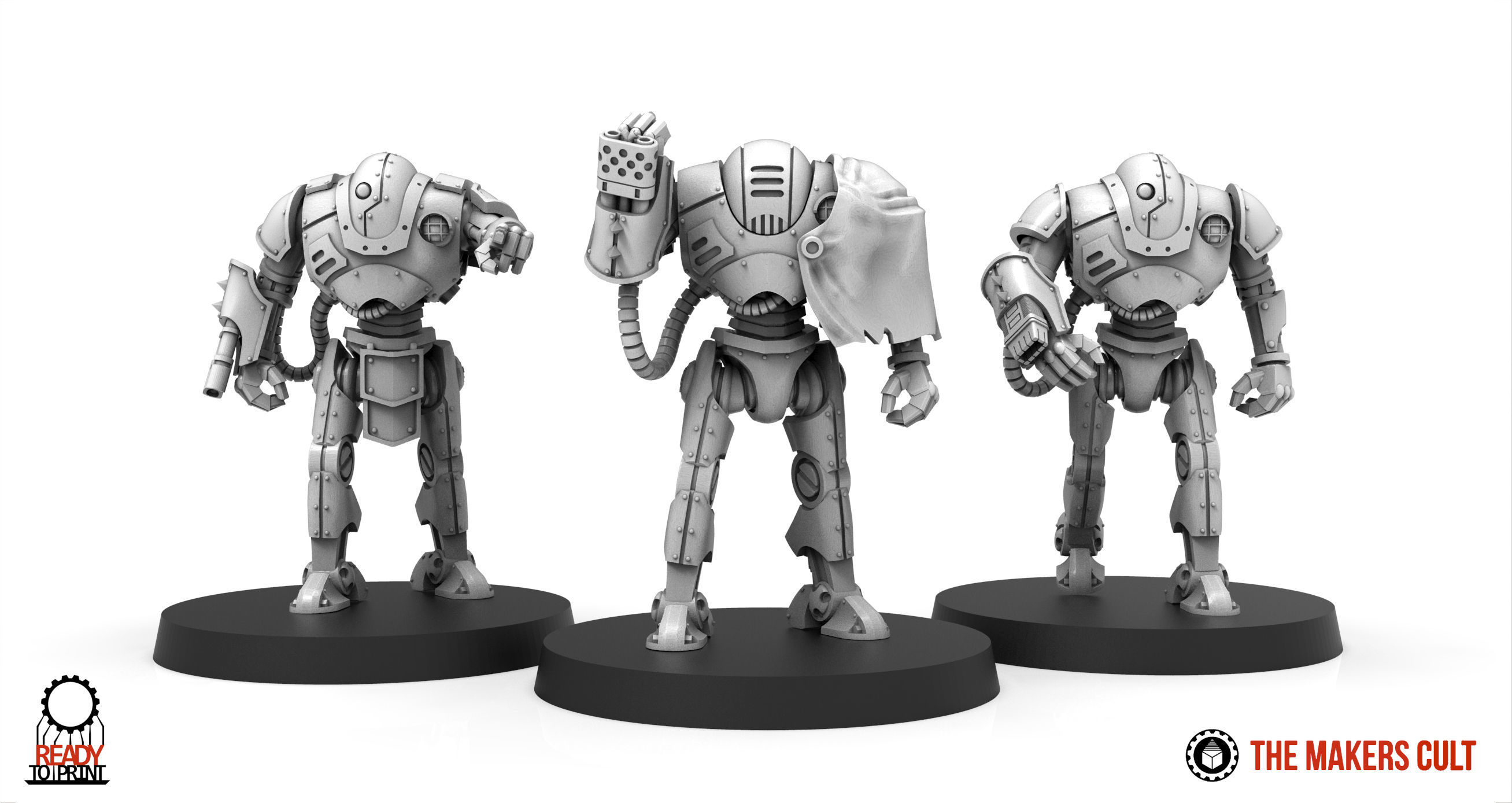 Dark Techno - Anthrobots 3D model 3D printable | CGTrader