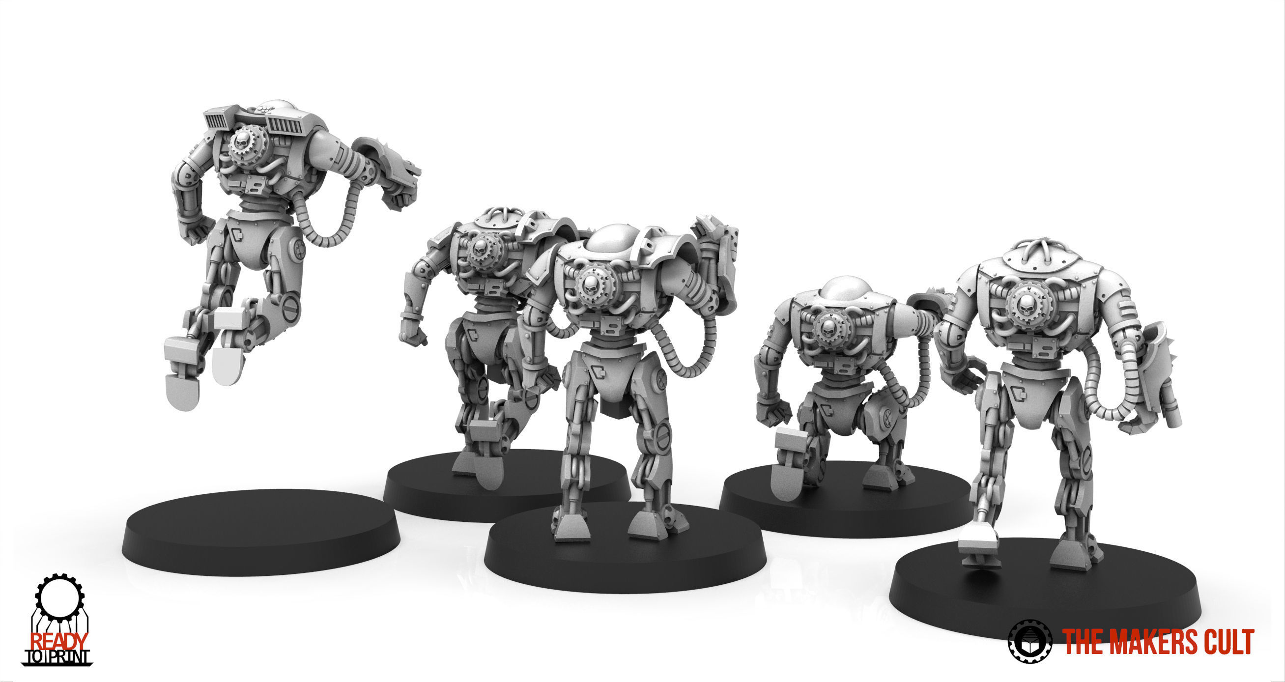 Dark Techno - Anthrobots 3D model 3D printable | CGTrader