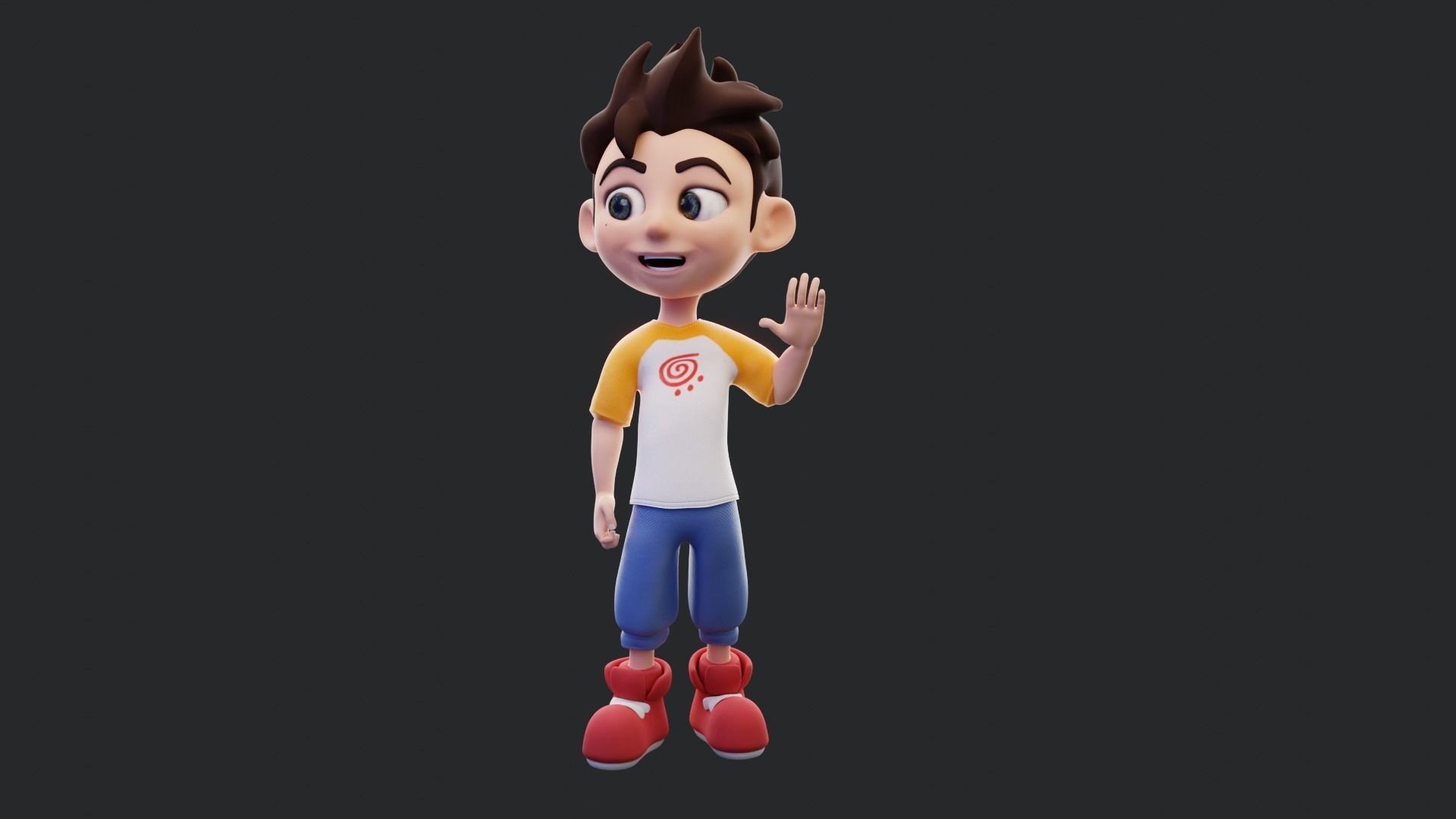 3D model Boy - cartoon character rigged 3d model for Blender VR / AR ...