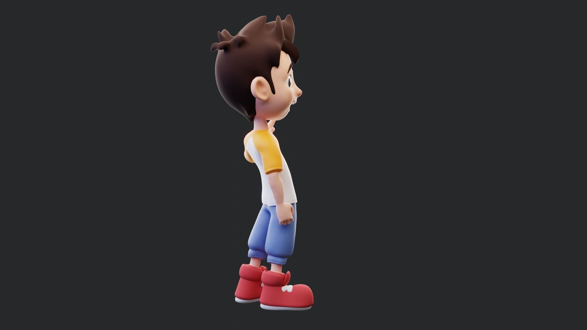 3D model Boy - cartoon character rigged 3d model for Blender VR / AR ...