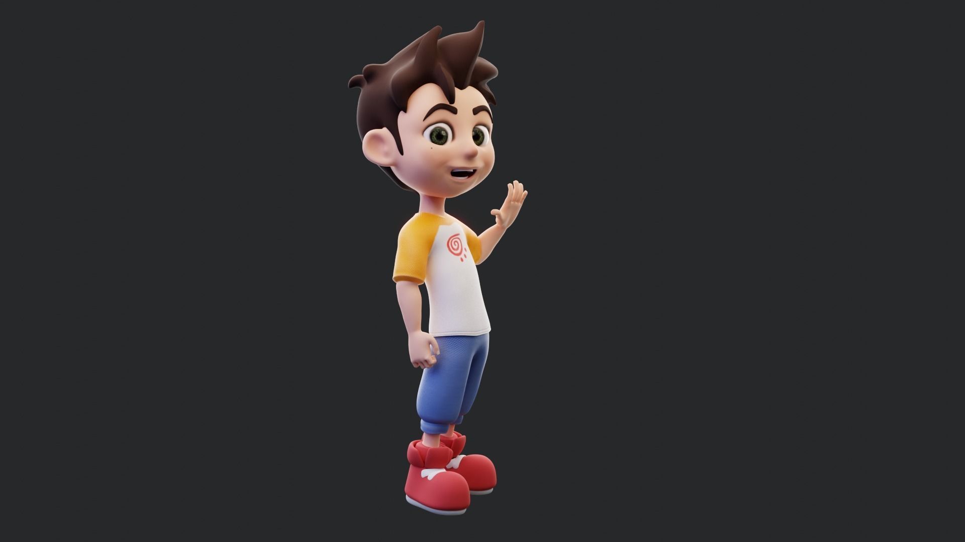 3D model Boy - cartoon character rigged 3d model for Blender VR / AR ...