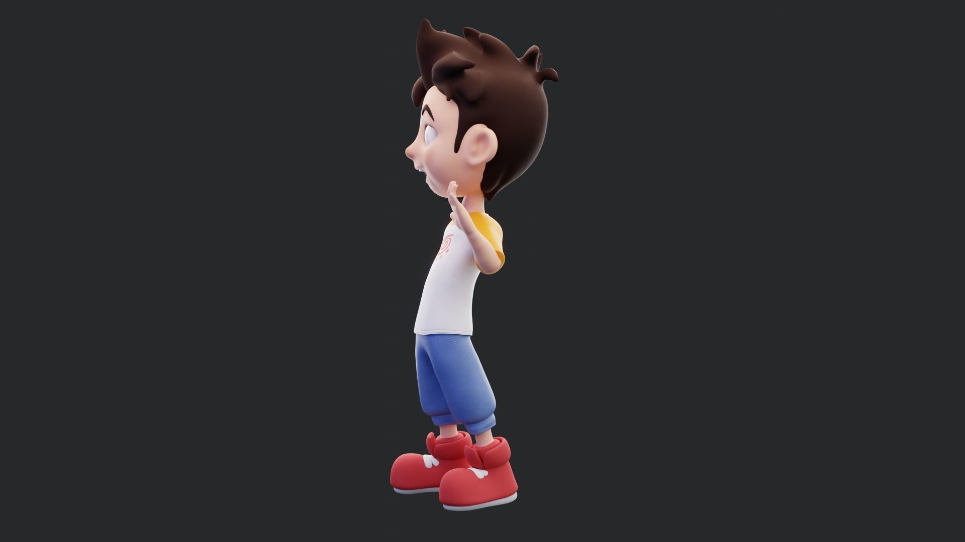 3D model Boy - cartoon character rigged 3d model for Blender VR / AR ...