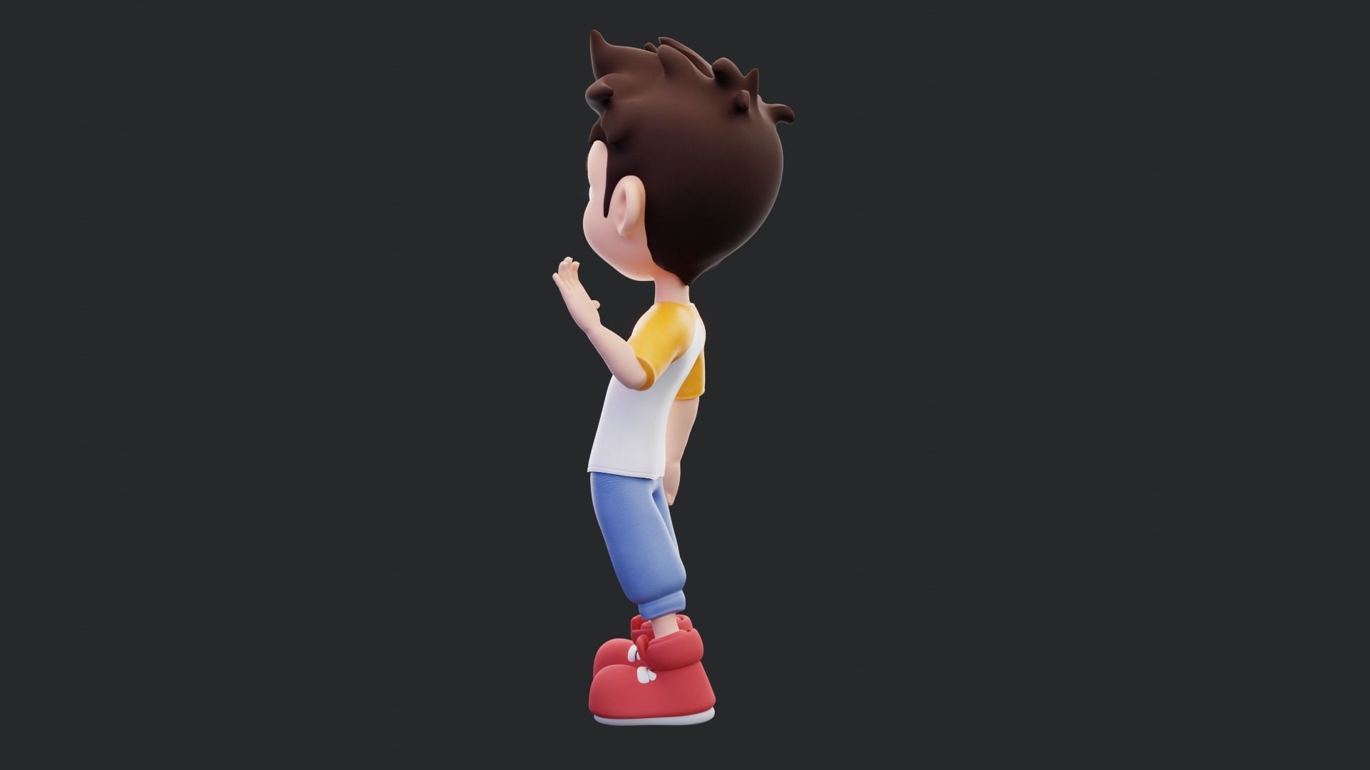 3D model Boy - cartoon character rigged 3d model for Blender VR / AR ...