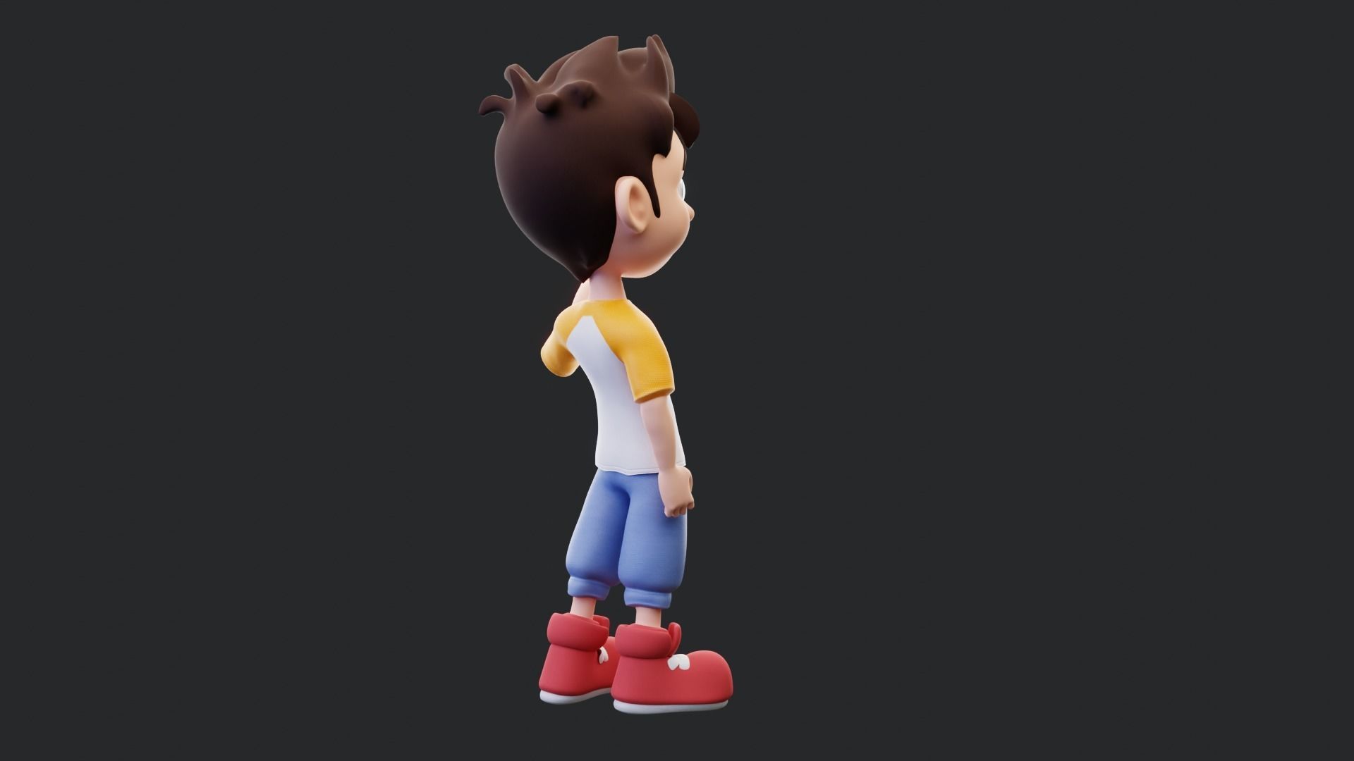 3D model Boy - cartoon character rigged 3d model for Blender VR / AR ...
