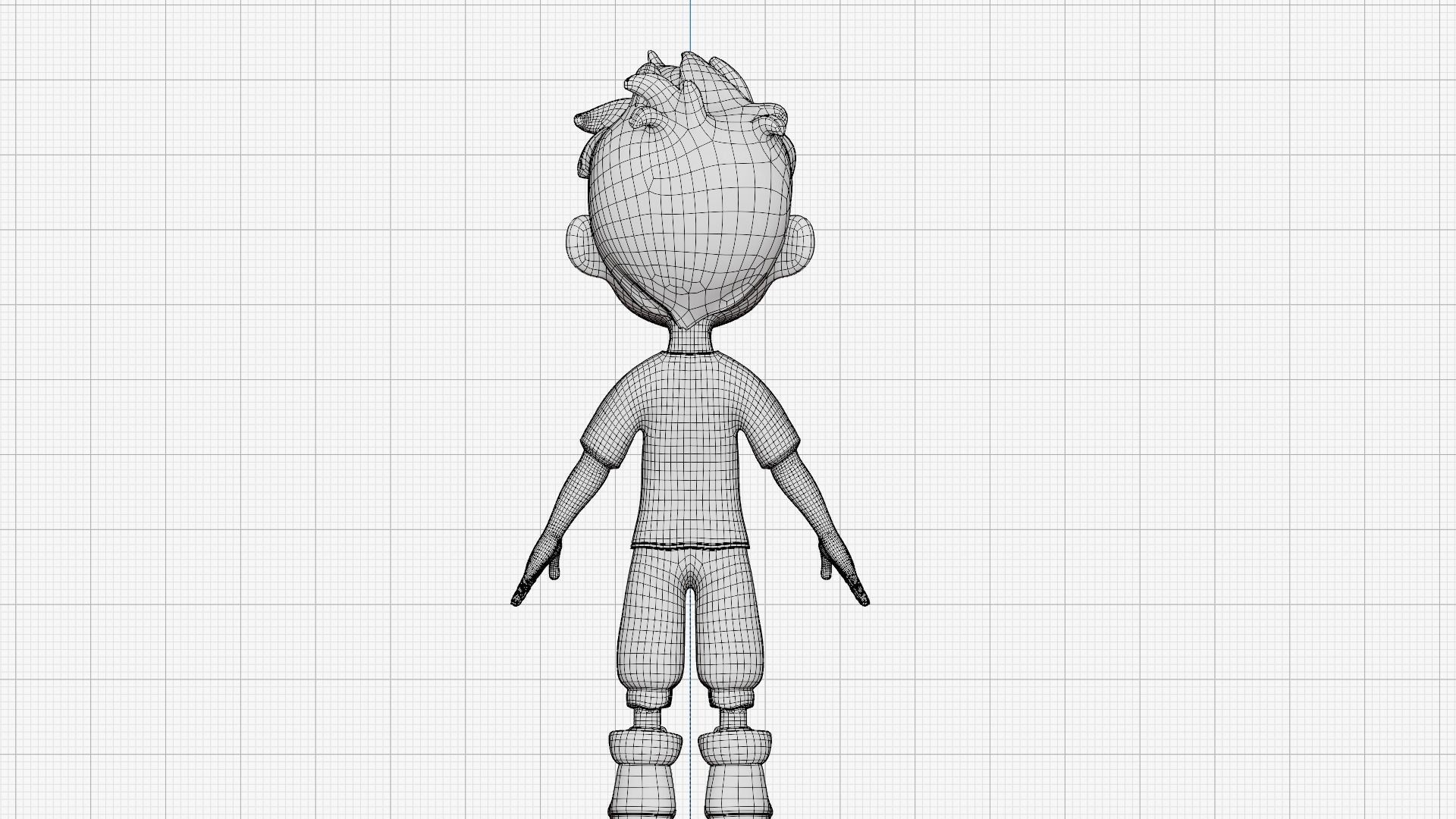 3D model Boy - cartoon character rigged 3d model for Blender VR / AR ...