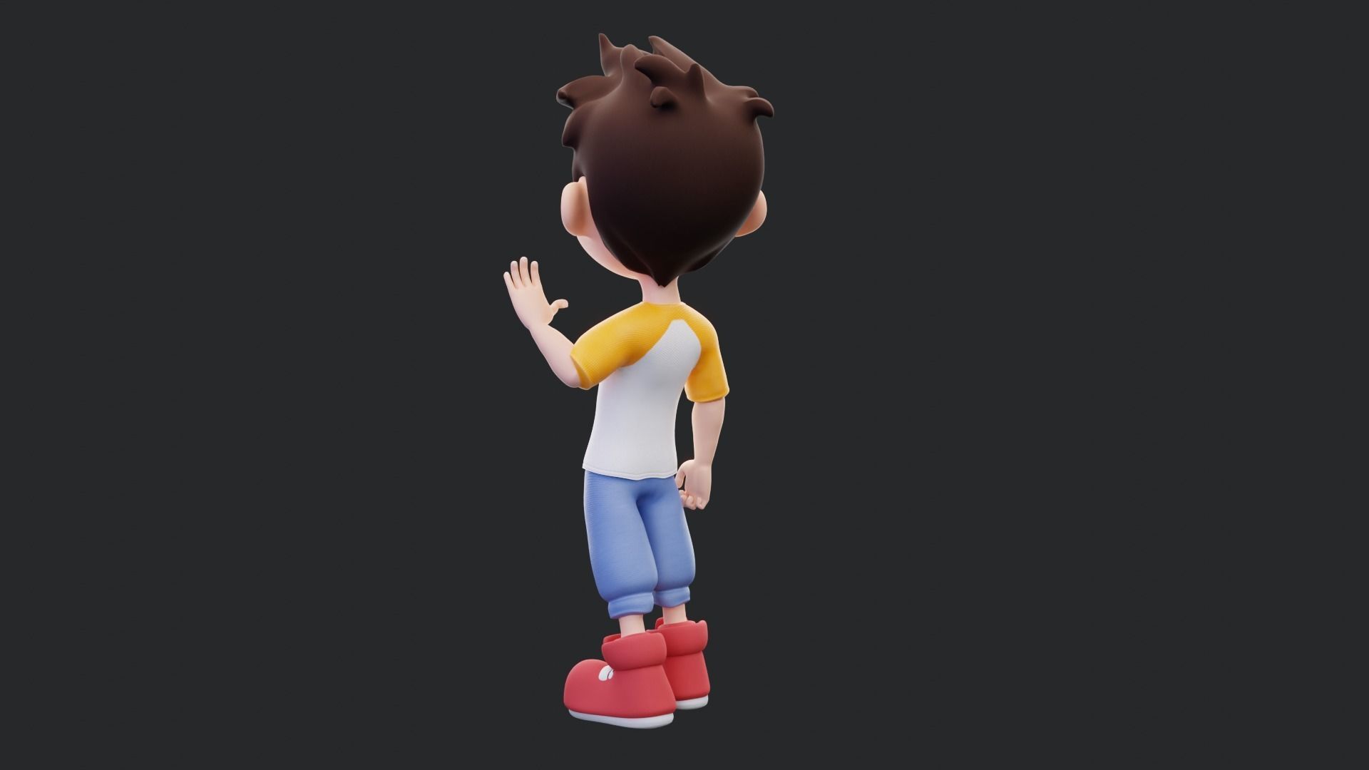 3D model Boy - cartoon character rigged 3d model for Blender VR / AR ...
