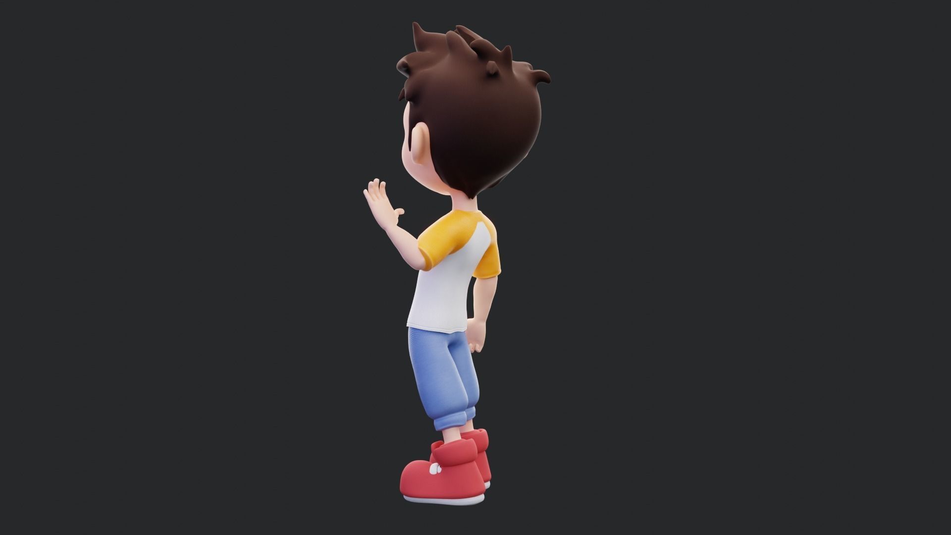 3D model Boy - cartoon character rigged 3d model for Blender VR / AR ...