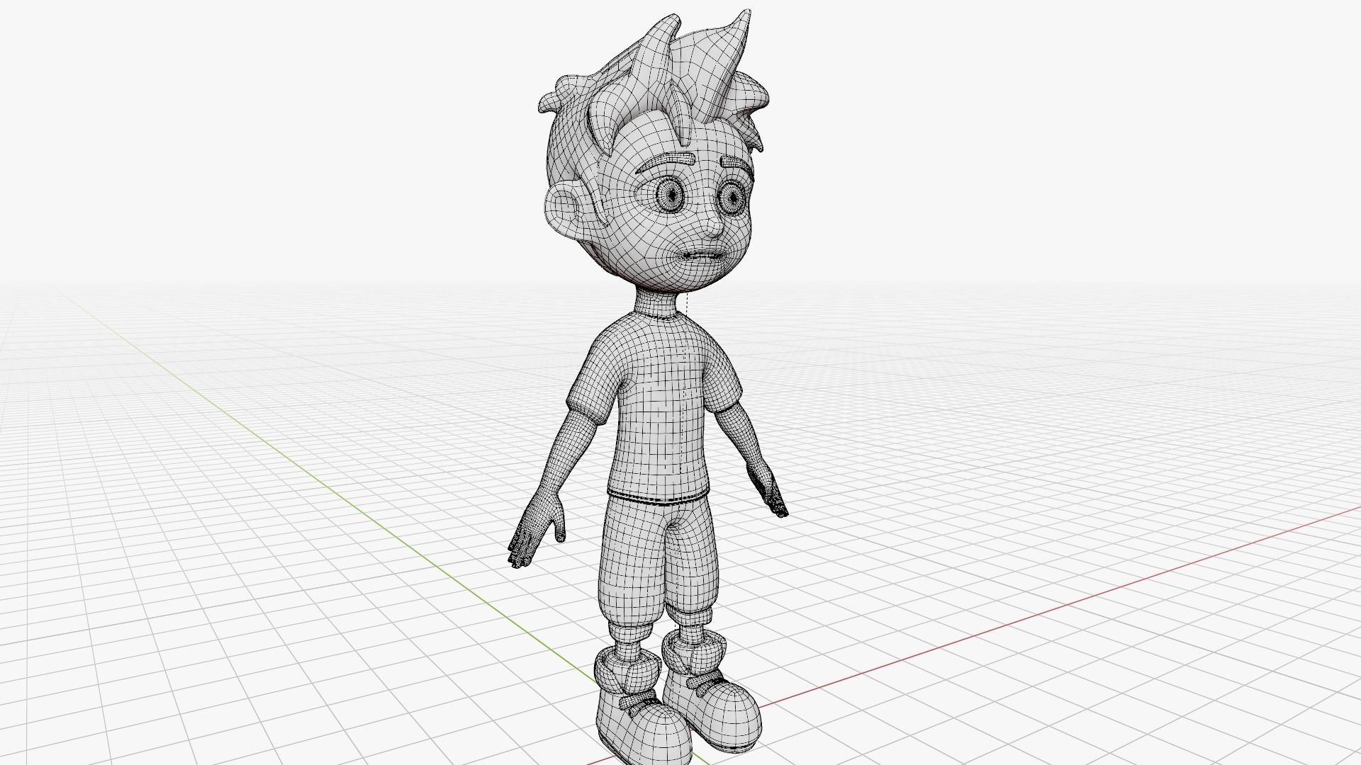 3D model Boy - cartoon character rigged 3d model for Blender VR / AR ...