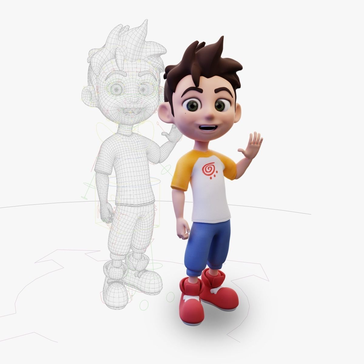 3D model Boy - cartoon character rigged 3d model for Blender VR / AR ...