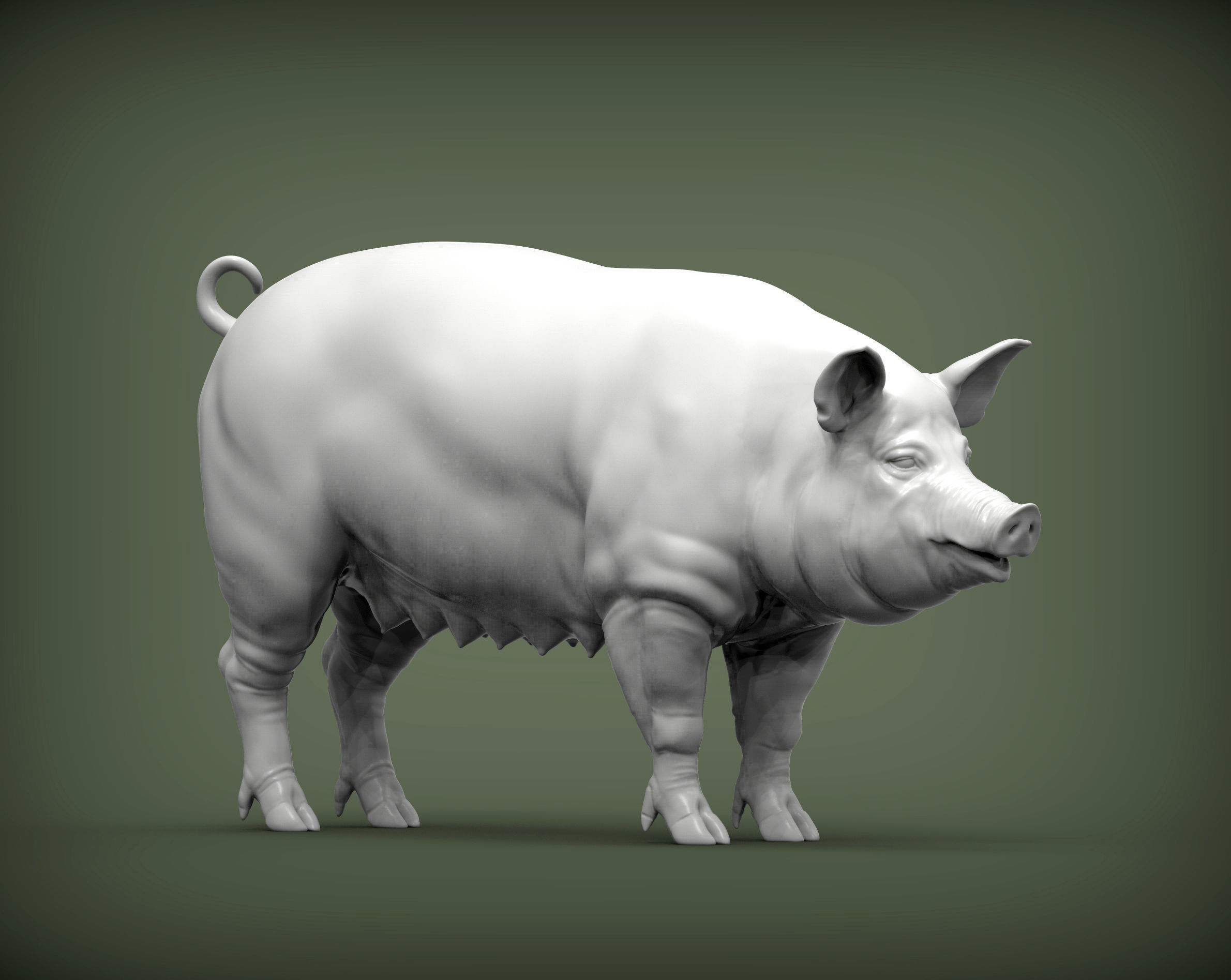 Pig 3D print model 3D model 3D printable | CGTrader