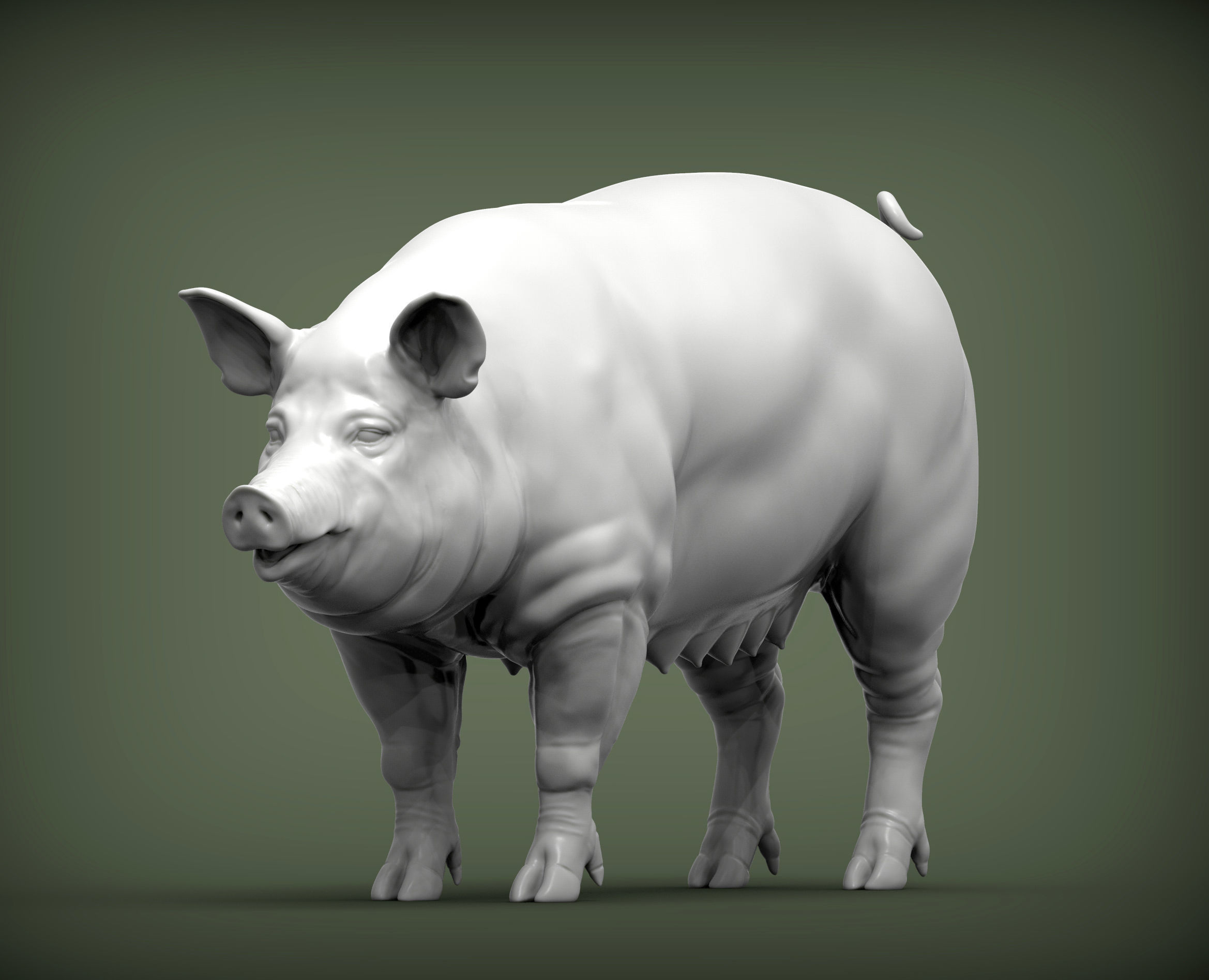 Pig 3D print model 3D model 3D printable | CGTrader