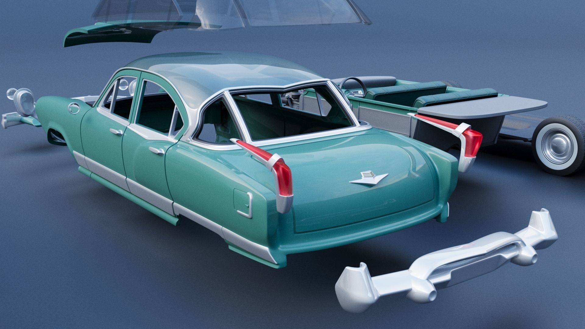 Kaiser Manhattan 1954 3D model 3D printable | CGTrader