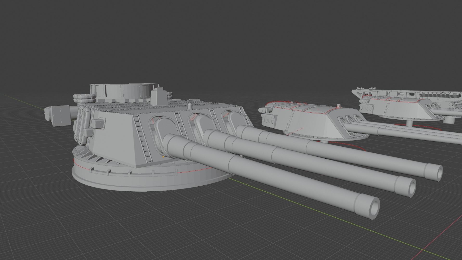 USS New Jersey Main Battery Guns 1 to 700 scale 3D model 3D printable ...