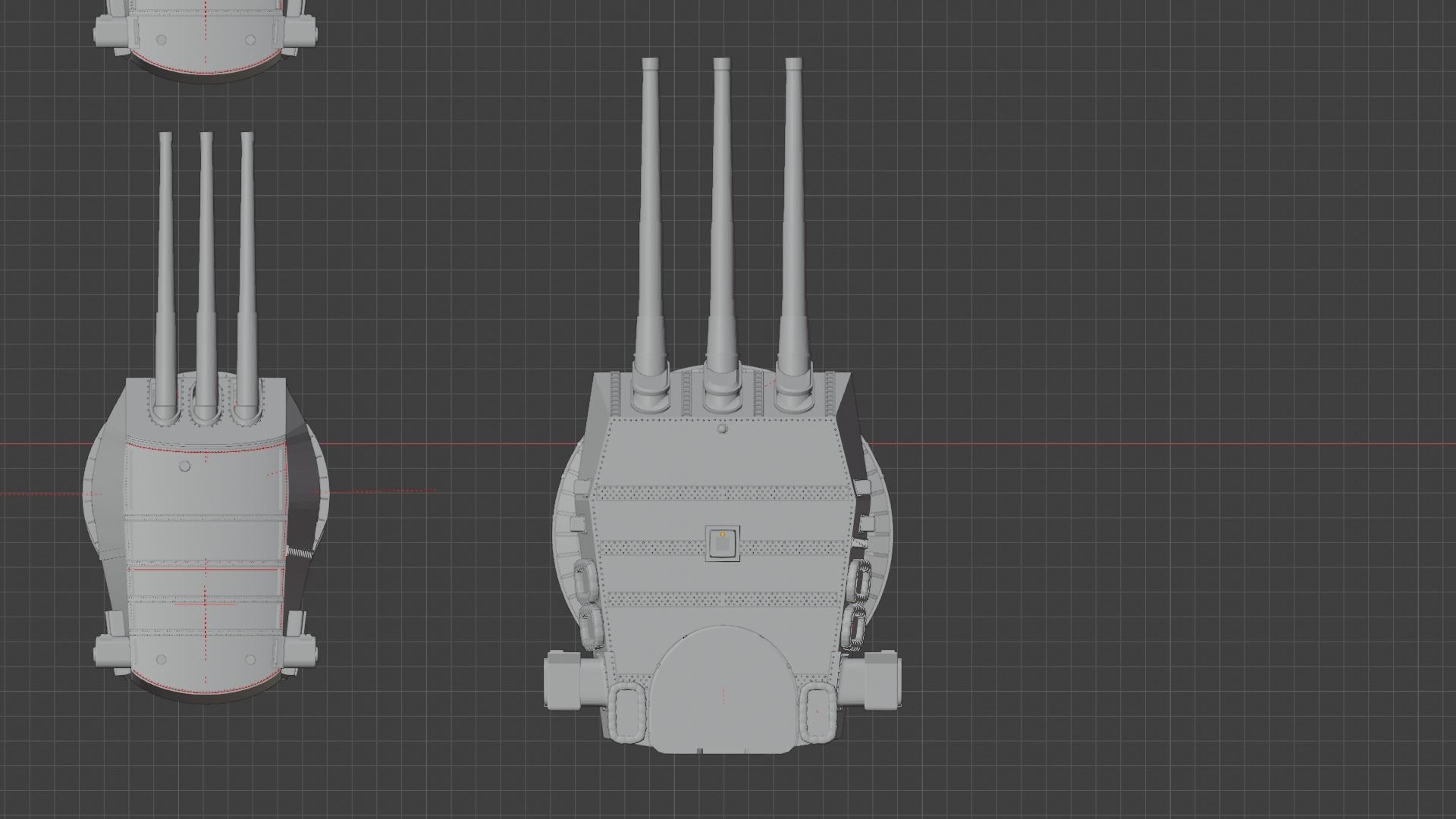 USS New Jersey Main Battery Guns 1 to 700 scale 3D model 3D printable ...